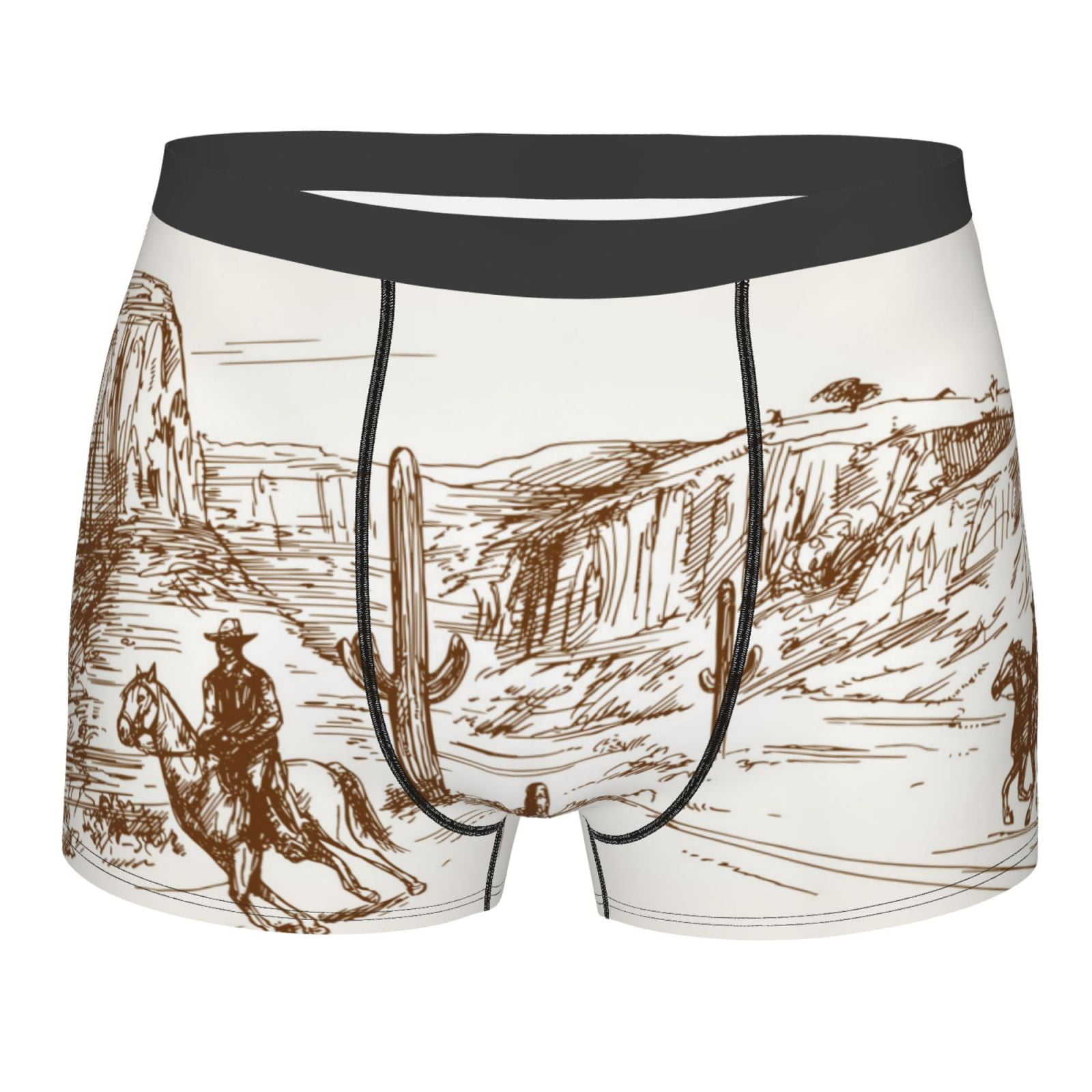 Junzan Western Desert Cowboys Mens Underwear Boxer Briefs For Men’s ...