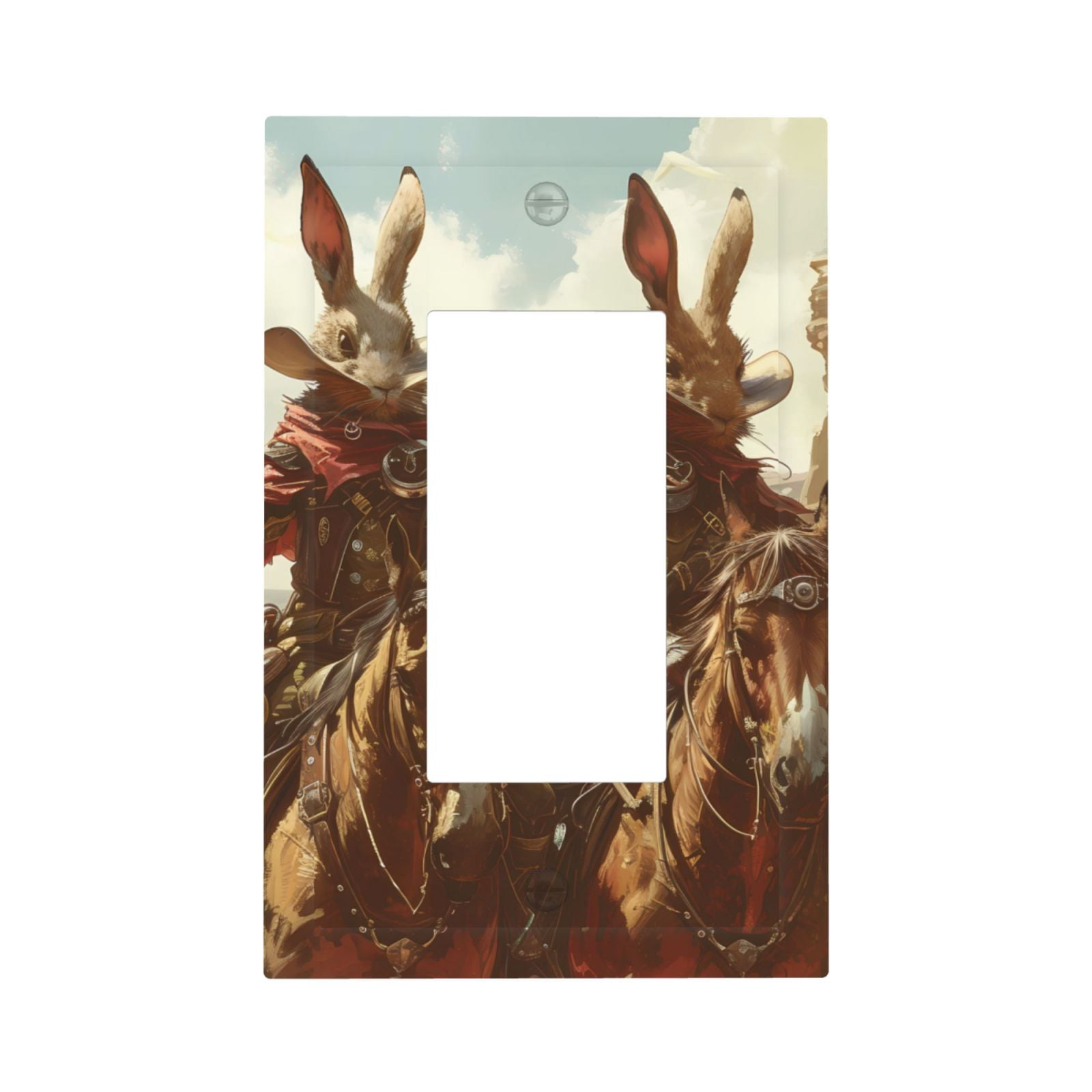Junzan Western Rabbit Cowboy for Electrical Outlet Covers, 5" x 3 ...