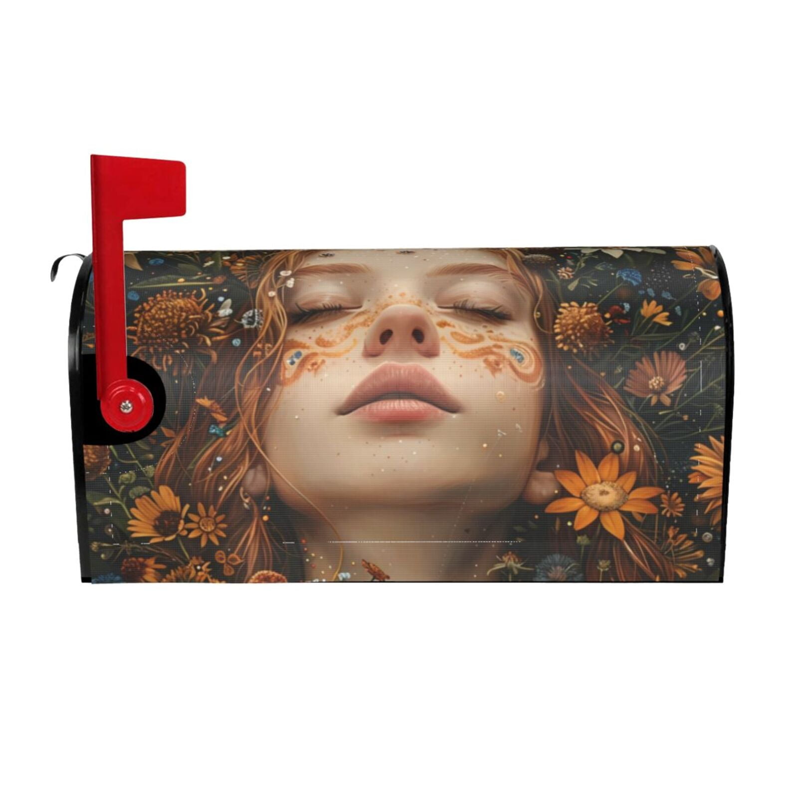 Junzan Whimsical Flower Crown Maiden Pattern Mailbox Covers,Magnetic ...