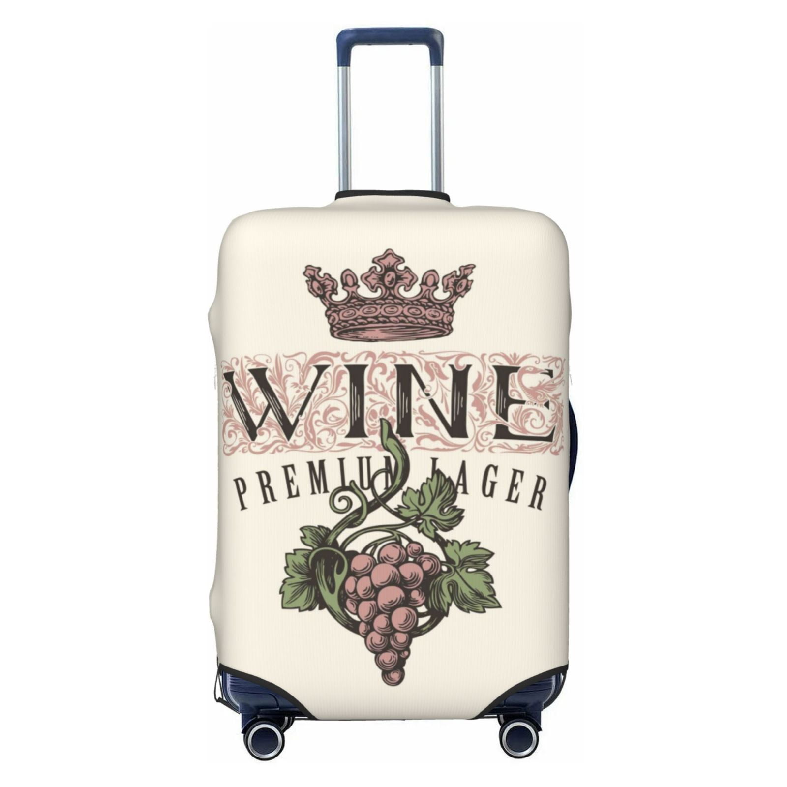 Junzan Wine Print Washable Luggage Cover - Fashion Suitcase Protector ...