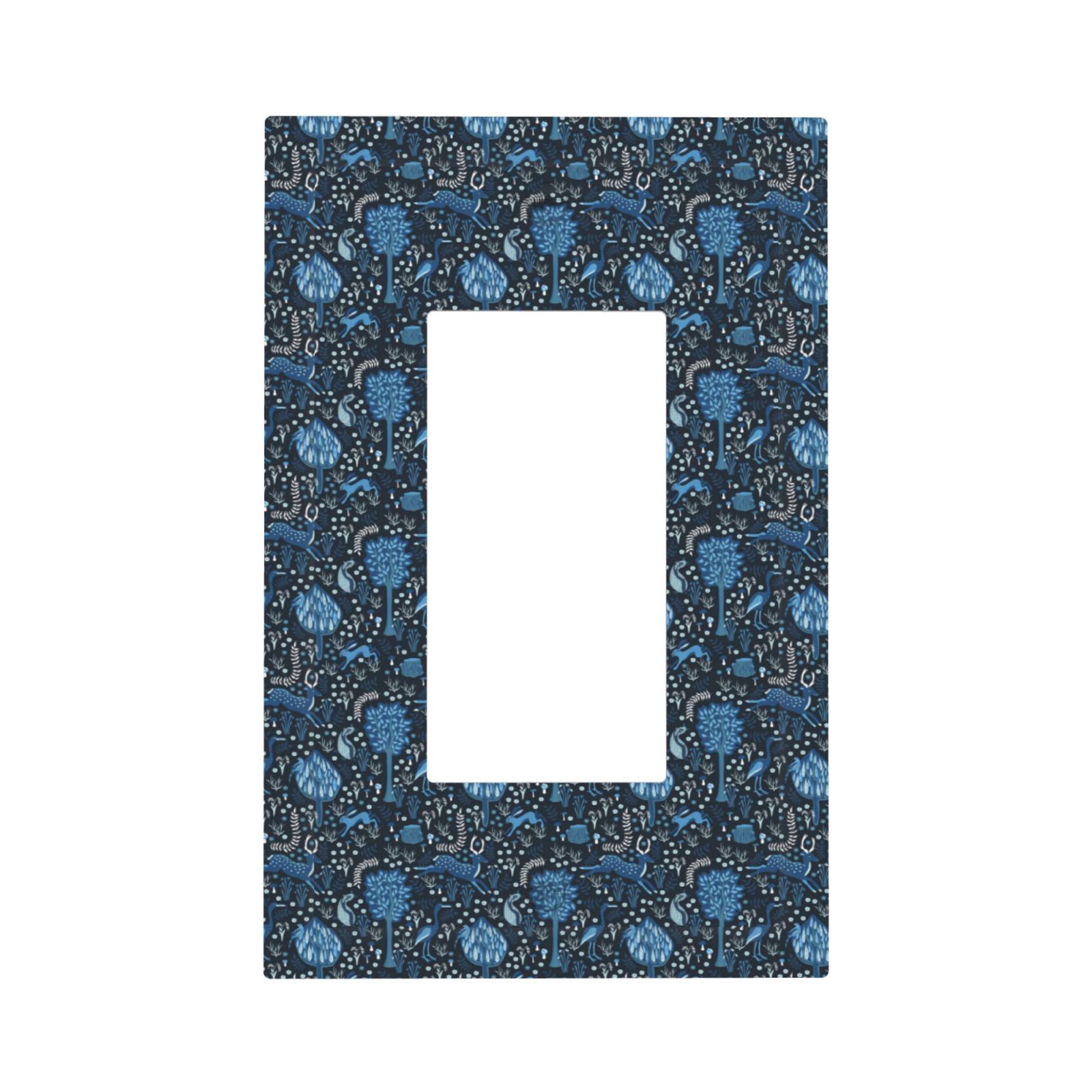 Junzan Winter Blue Forest Deer for Electrical Outlet Covers, 5" x 3 ...