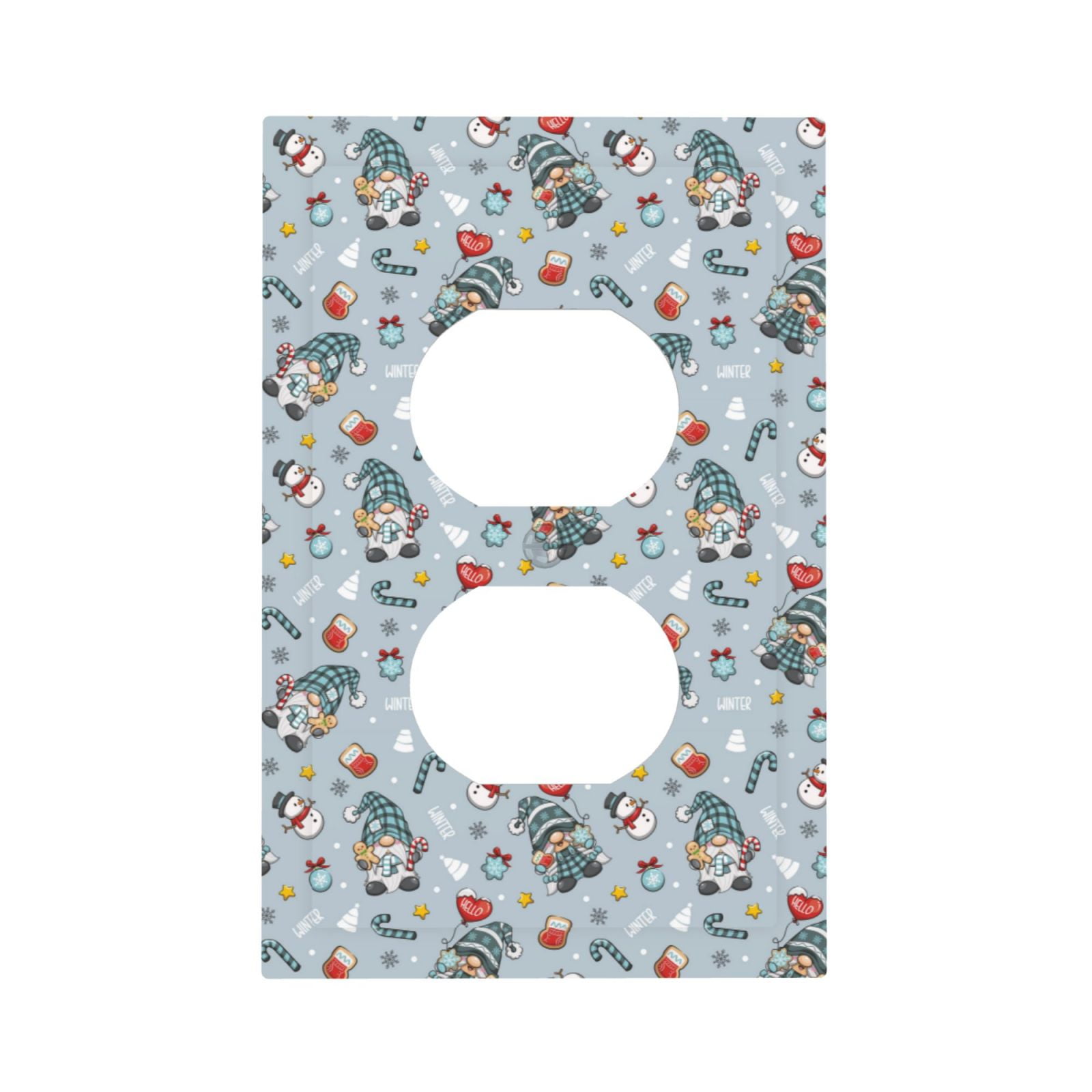 Junzan Winter Gnome And Snowman for Electrical Outlet Covers, 5" x 3 ...