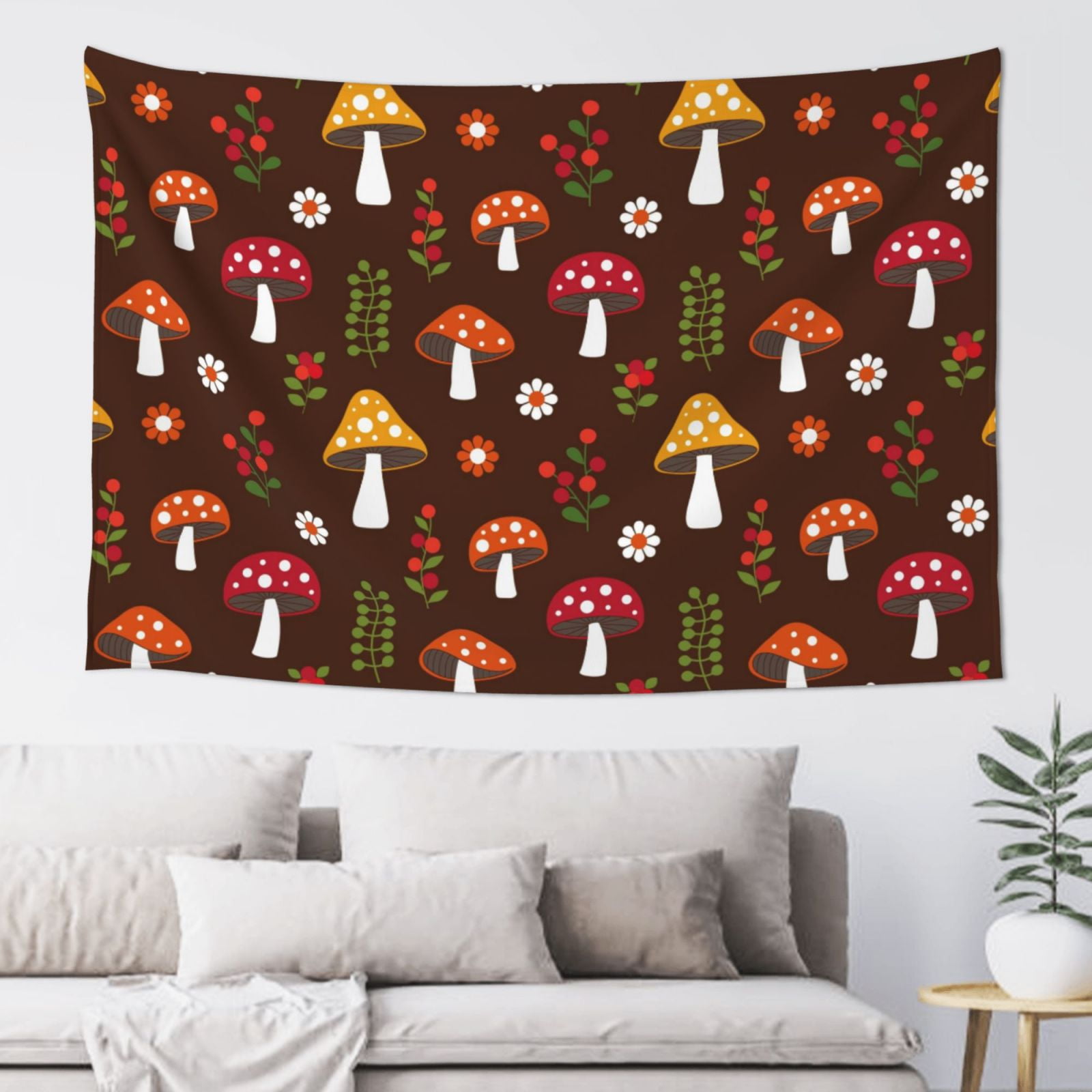 Junzan Woodland Mushroom Tapestry Hippie Tapestry For Bedroom Aesthetic ...