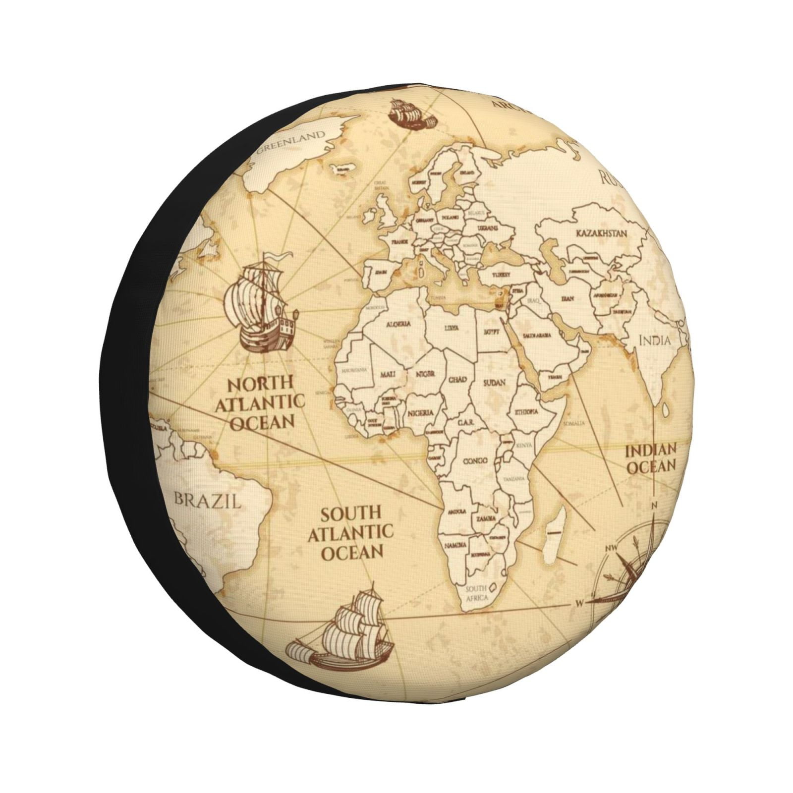 Junzan World Map Tire Cover Wheel Protector for Truck SUV Trailer ...