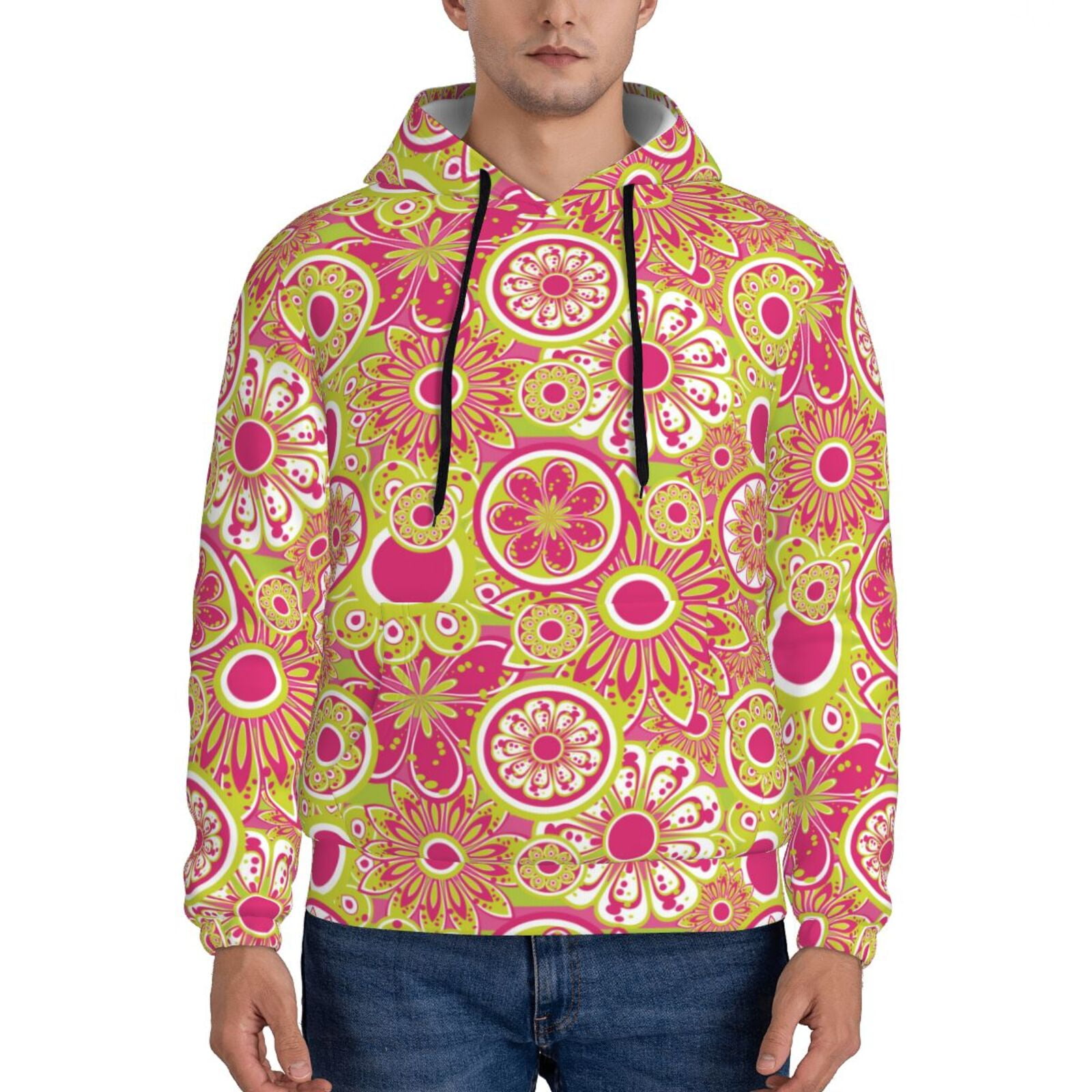 Junzan Yellow Flowers for Men's Hoodie - Fall Pullover Hooded ...