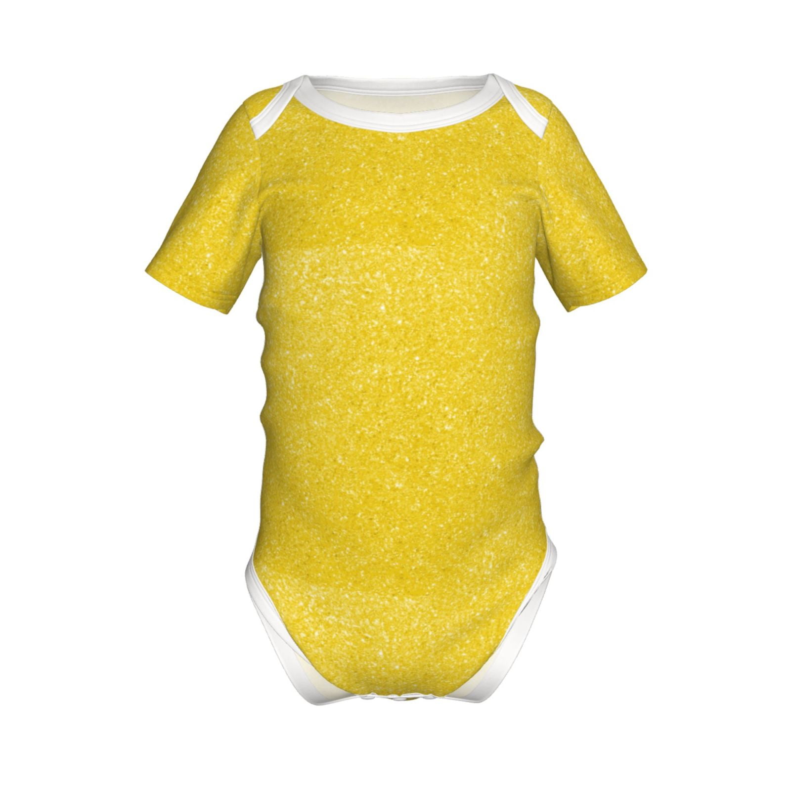 Junzan Yellow Glitter Print Short-Sleeve Baby Climbing Clothes ...