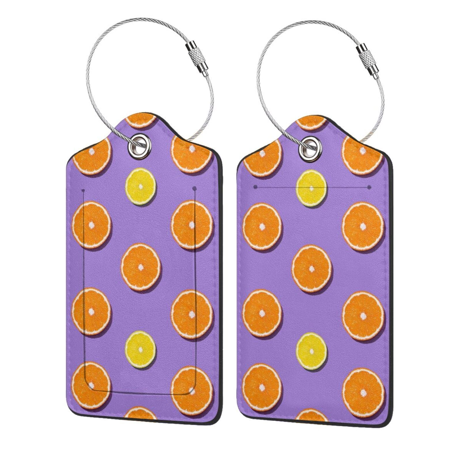 Junzan Yellow Lemon And Orange for Luggage Tags,Leather Luggage Tags ...