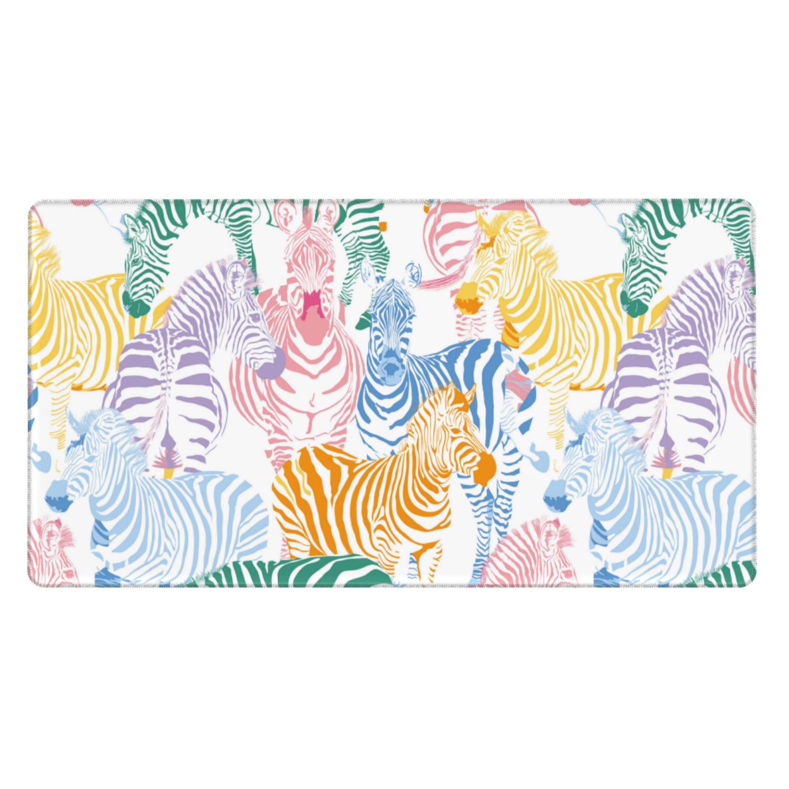 Junzan Zebra Colourful Extra Large Mouse Pad For Boys Girl Men Women ...