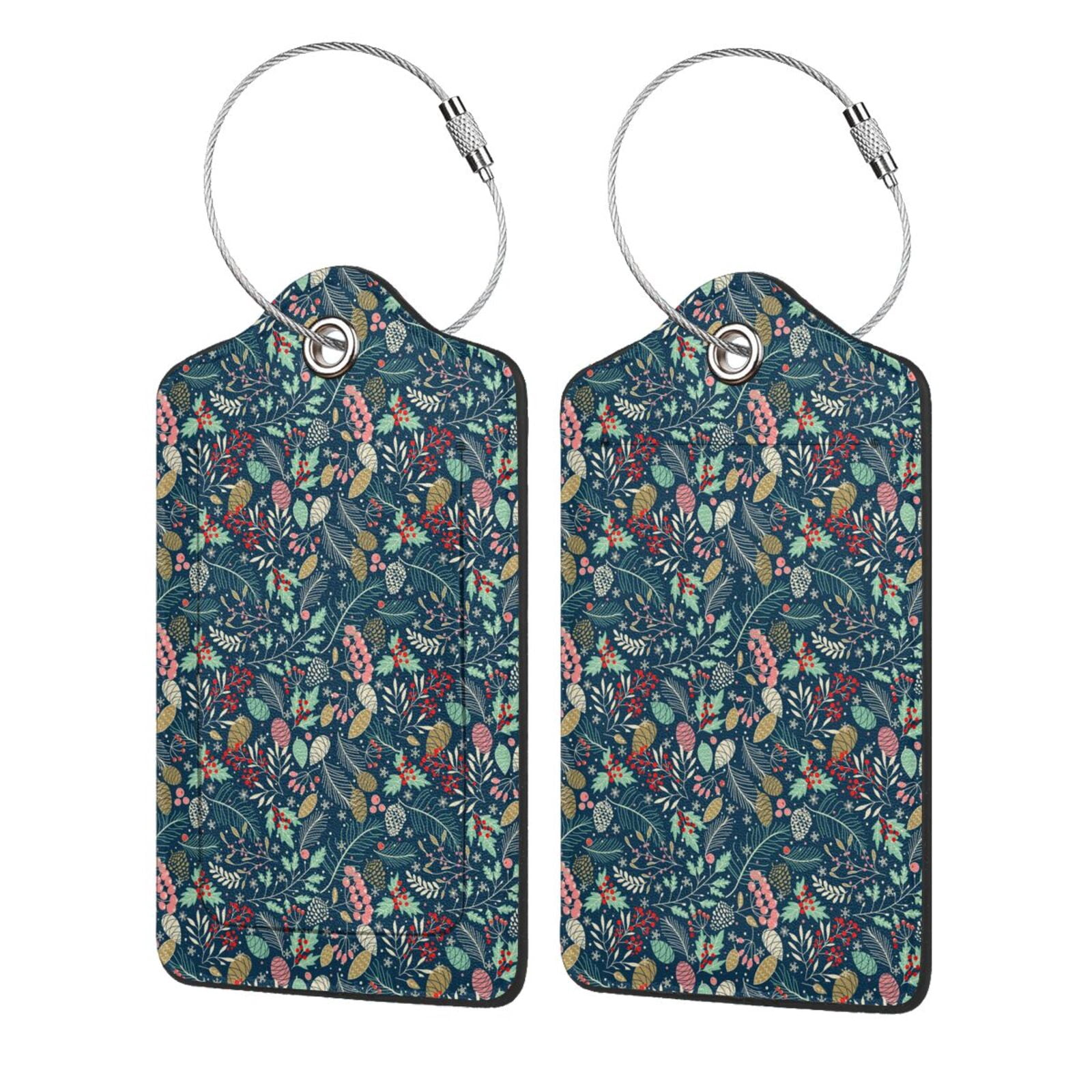 Junzan berry Nuts Leaf for Luggage Tags,Leather Luggage Tags for ...