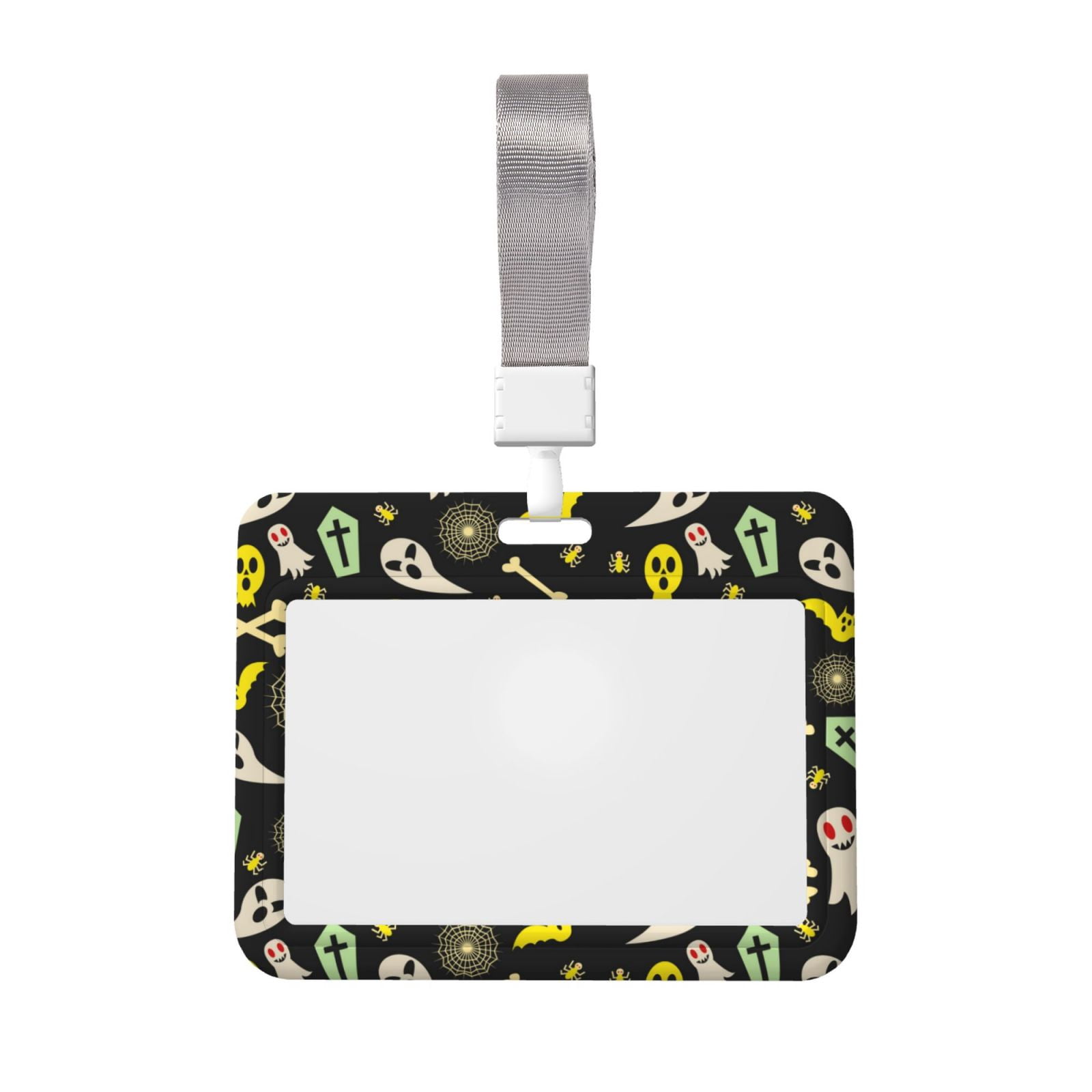 Junzan cartoon Skull spider web ID Badge Holder with Windows Key Card ...