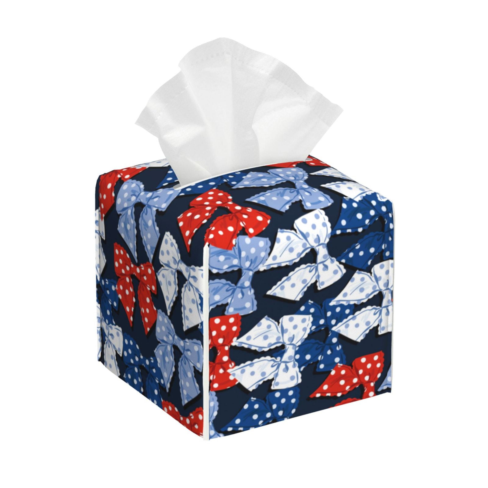 Junzan colorful Polka dot bow for Tissue Box Cover Holder, Square ...