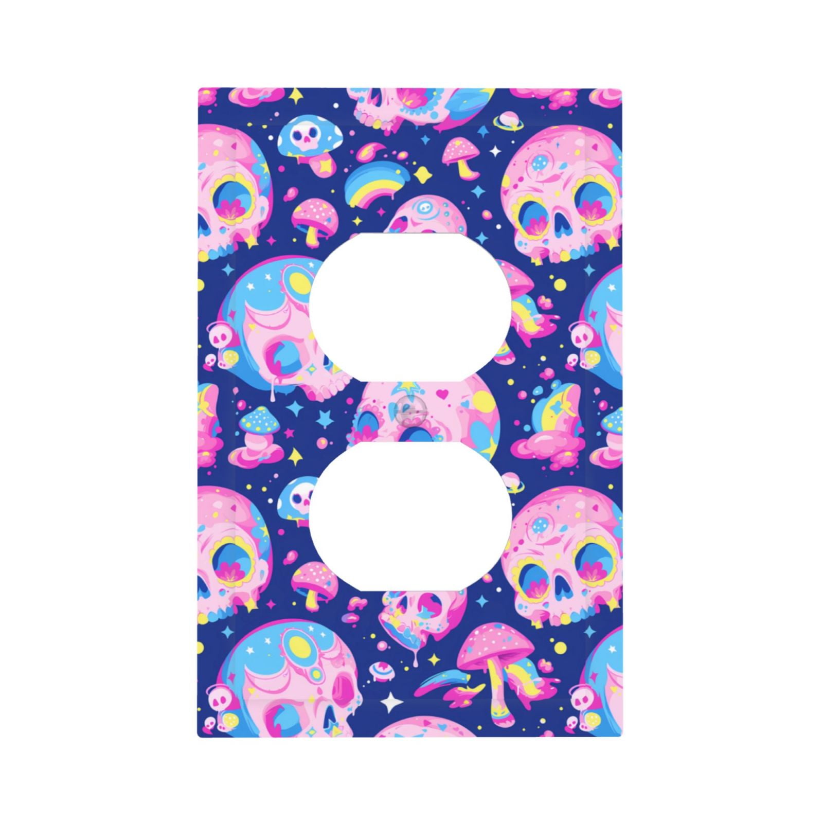 Junzan colorful Skull mushroom rainbow for Electrical Outlet Covers, 5 ...