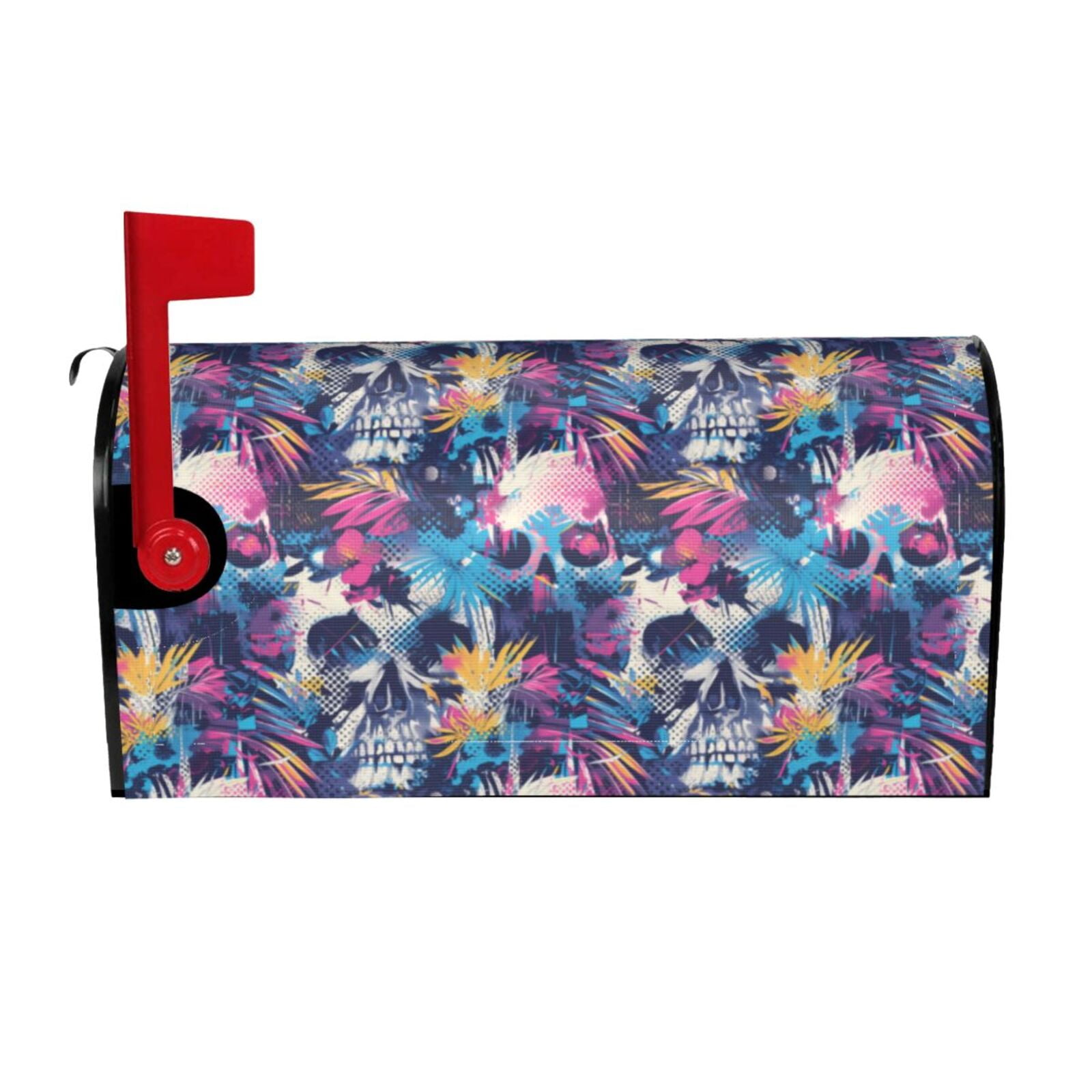 Junzan cool Skull colorful Pattern Mailbox Covers,Magnetic Mailbox ...