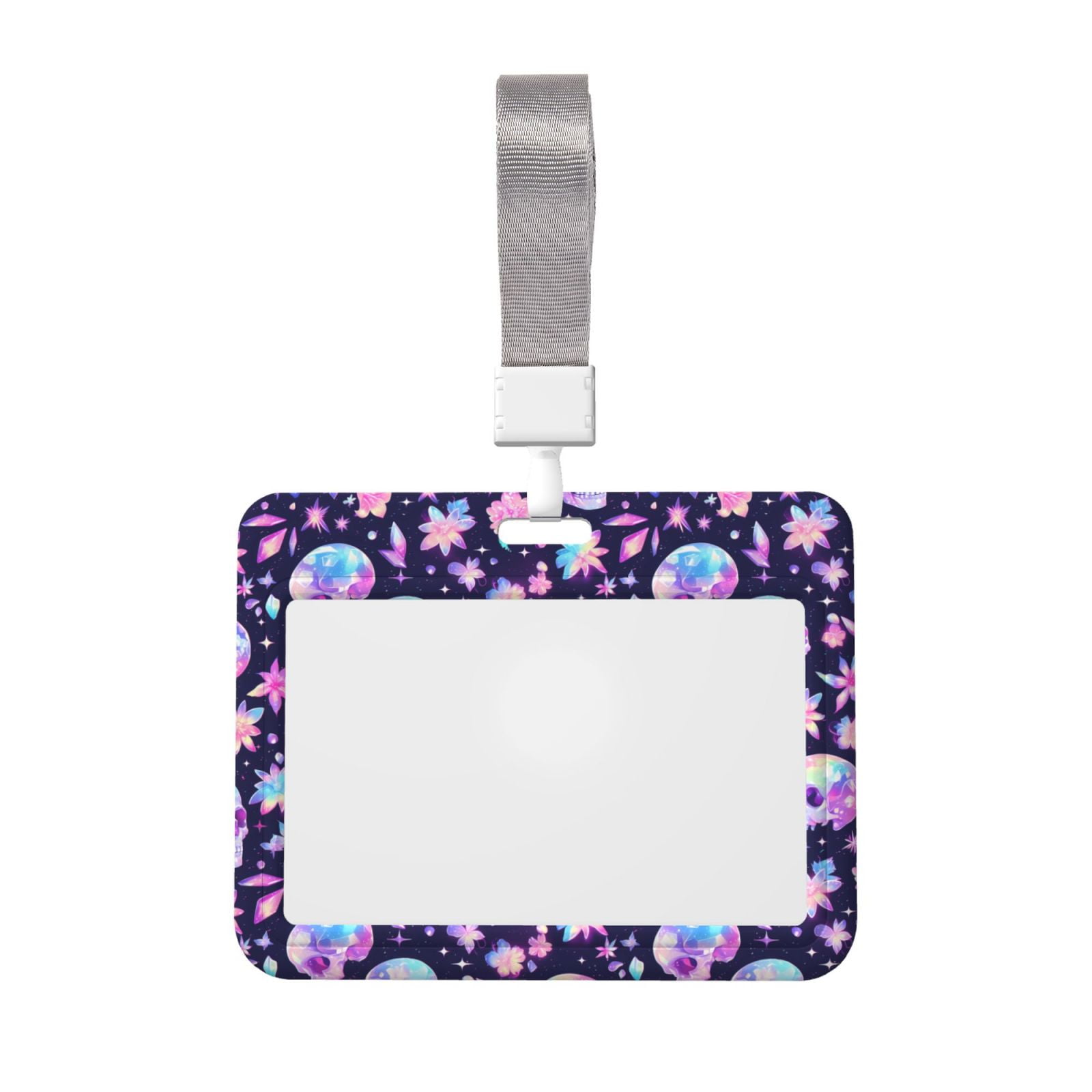 Junzan crystal Skull flower cool ID Badge Holder with Windows Key Card ...