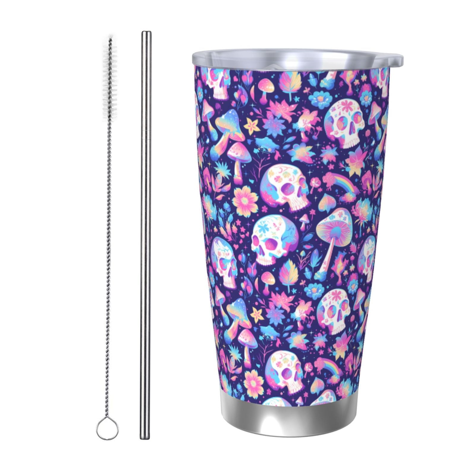 Junzan mushroom rainbow Skull cartoon for 20oz Stainless Steel ...