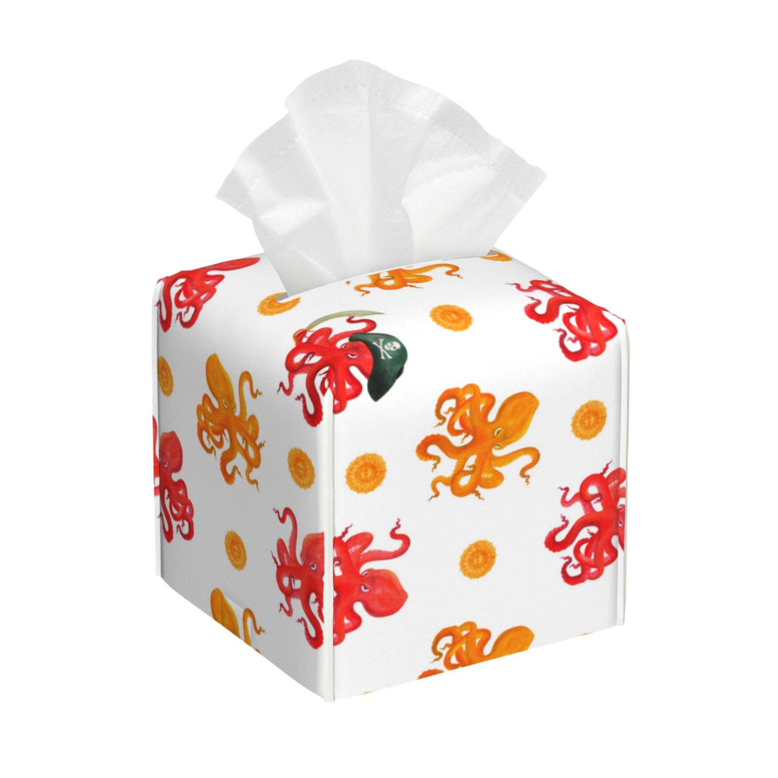 Junzan octopuses for Tissue Box Cover Holder, Square Facial Tissue Case ...