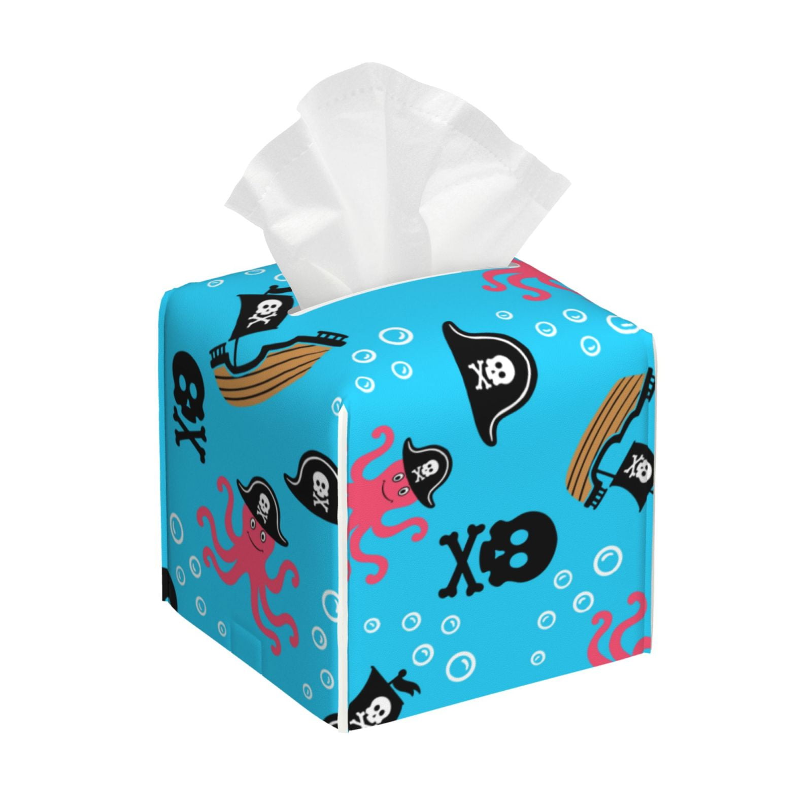 Junzan pirate Octopus for Tissue Box Cover Holder, Square Facial Tissue ...
