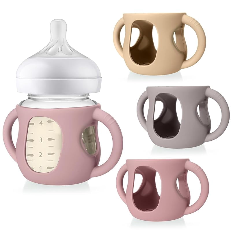 Juome Silicone Sleeves with Handles for Avent Natural Glass Baby Bottle ...