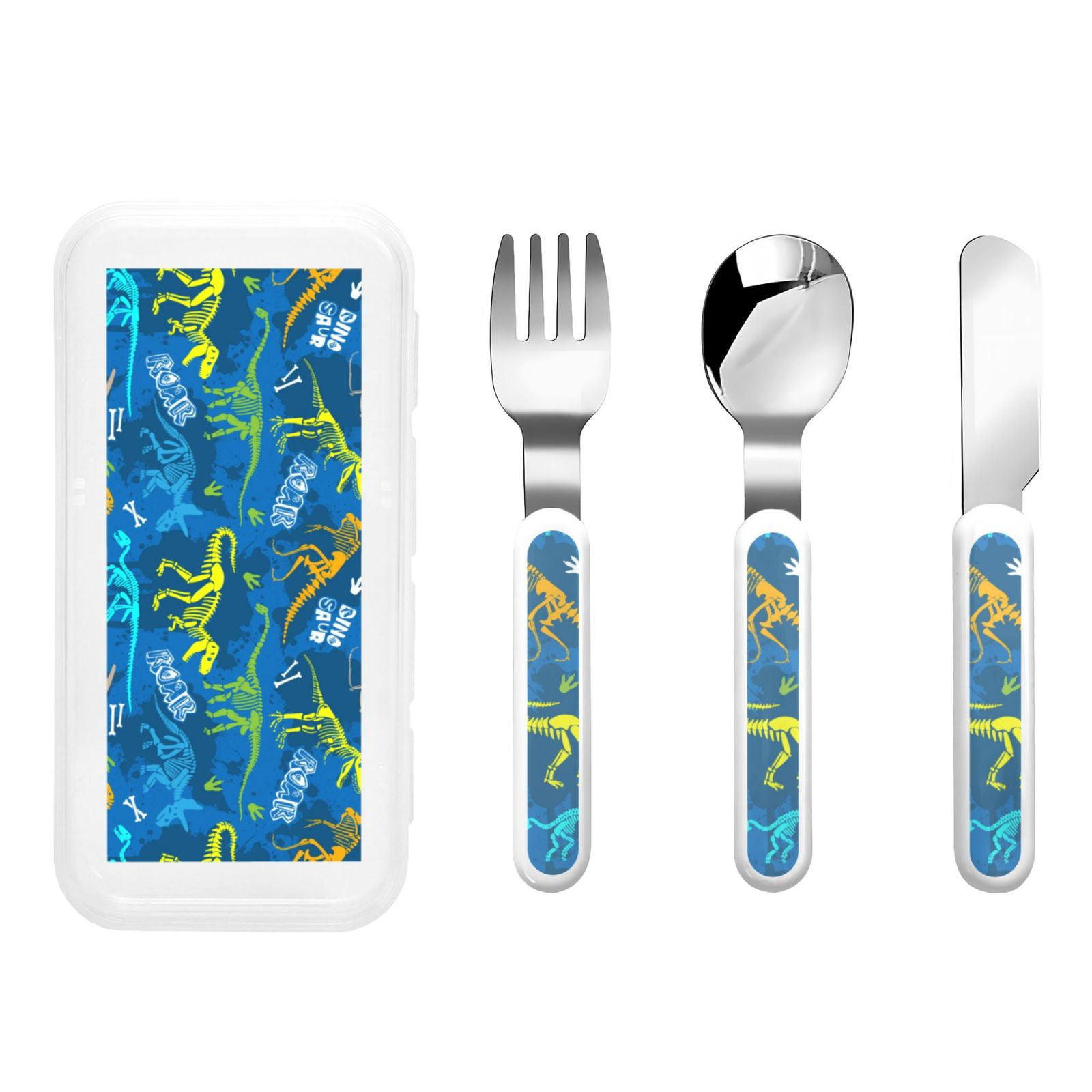 Juoritu Children's Knife, Fork, and Spoon Set - Dino Roar - Walmart.com
