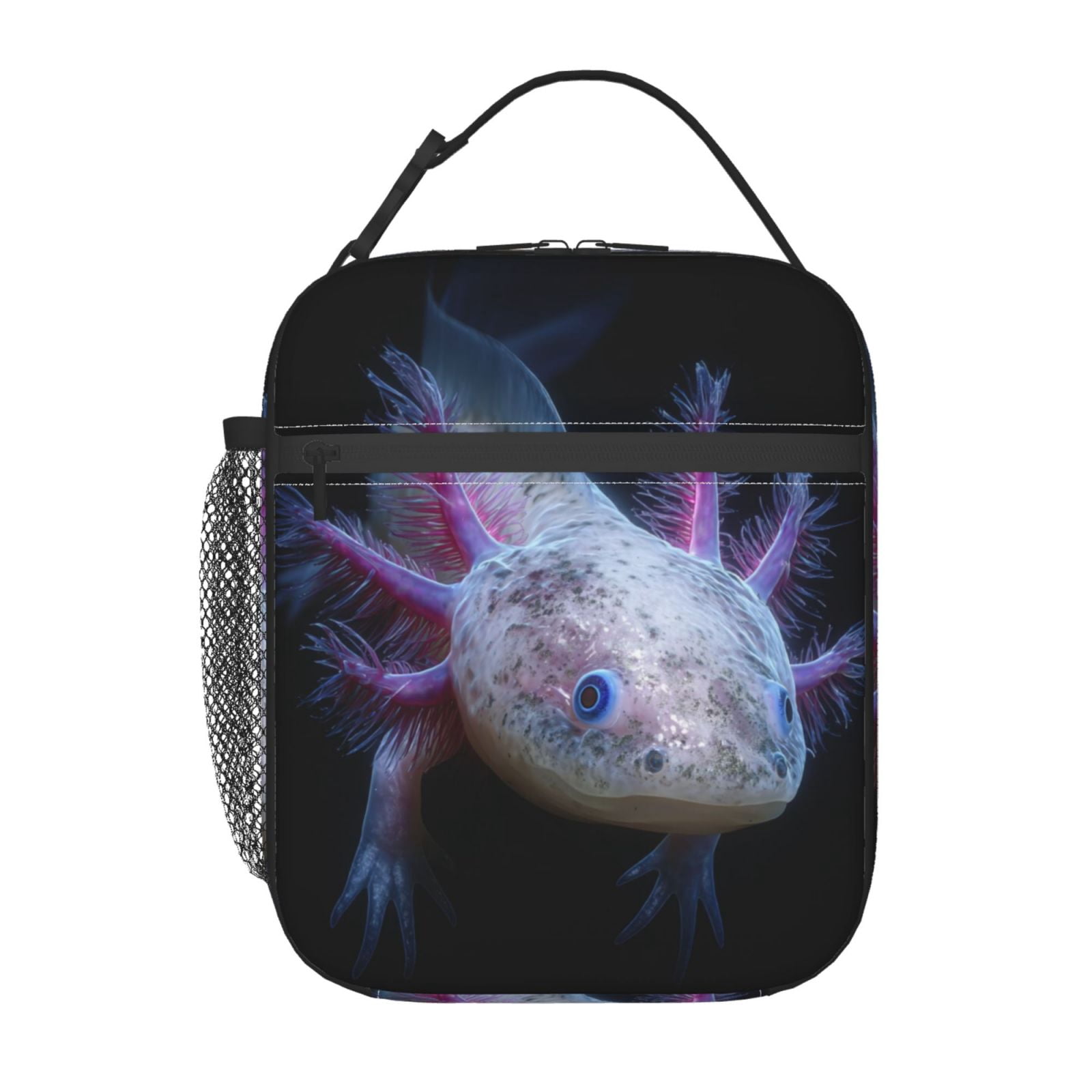 Juoritu Cute Axolotl 3D Sea Wildlife Animals Insulated Lunch Bag ...