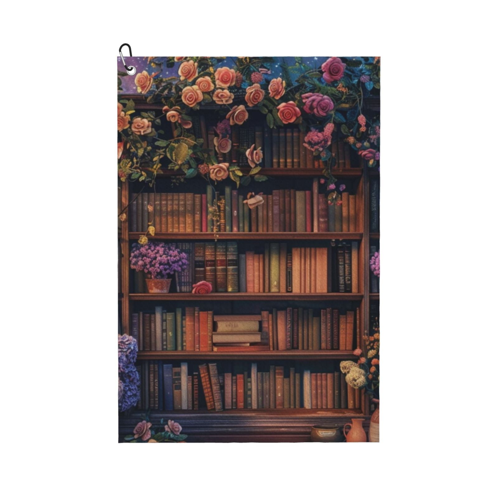Juoritu Flower Bookshelf Design Golf Towel 24x16 Inch - Quick-Dry ...