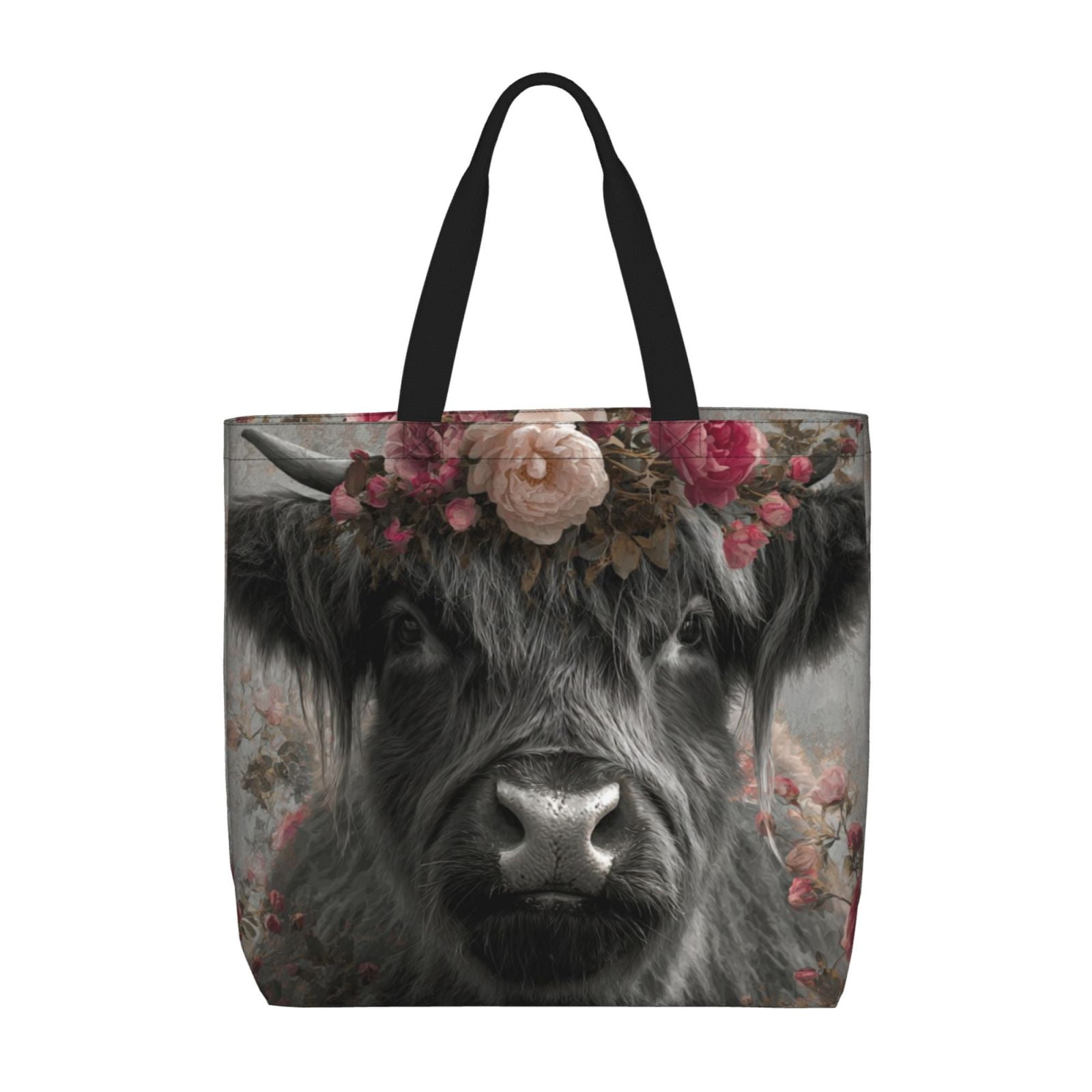 Juoritu Highland Cow Flower Bull Cattle Western Funny Animal Wildlife ...