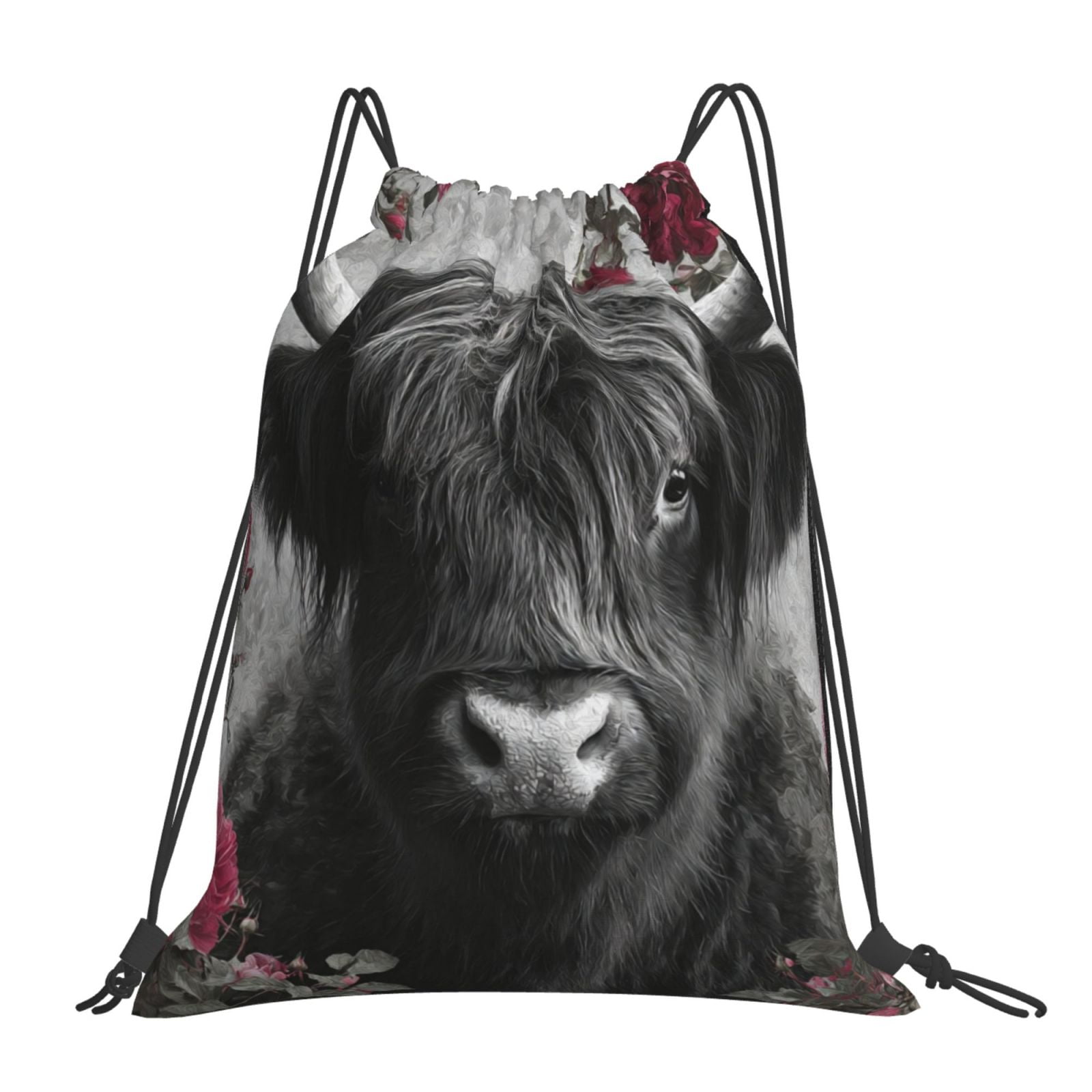 Juoritu Highland Cow Flower Bull Cattle Western Funny Animal Wildlife ...