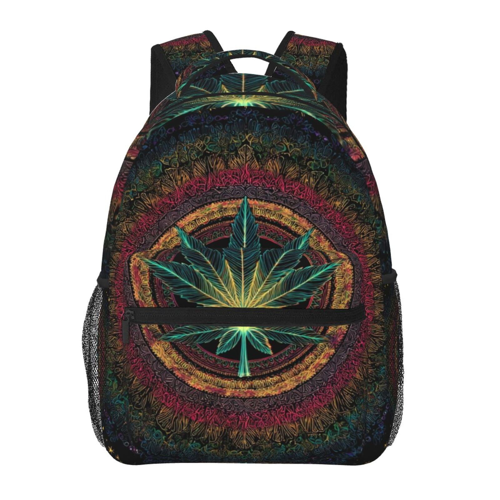 Juoritu Leaves Bohemian Blue Purple Mandala Colorful Leaves Exotic ...