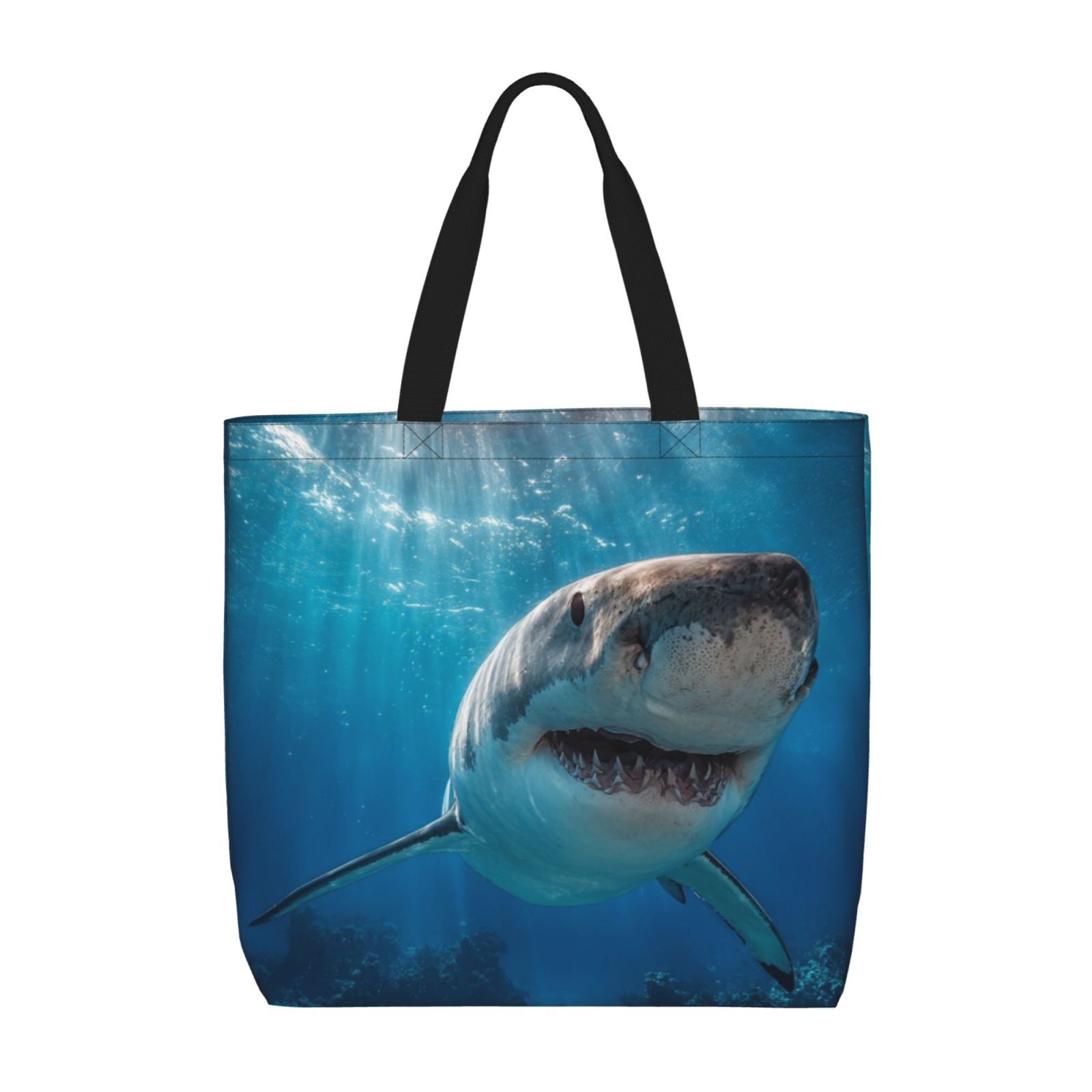 Juoritu Shark 3D Shark Sea Animals Ocean Sea Wave (2) Prints Tote Bag ...