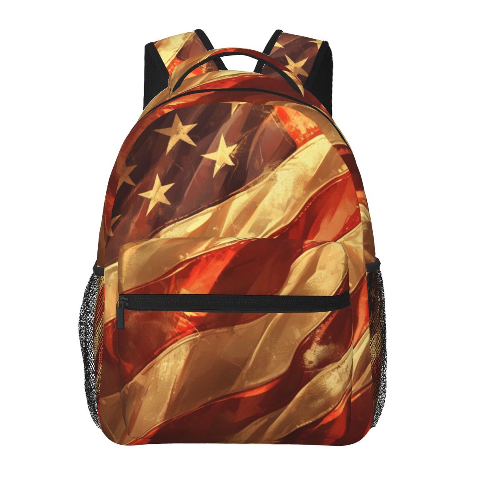 Juoritu USA American Flag Lightweight Backpack, Polyester Canvas with ...