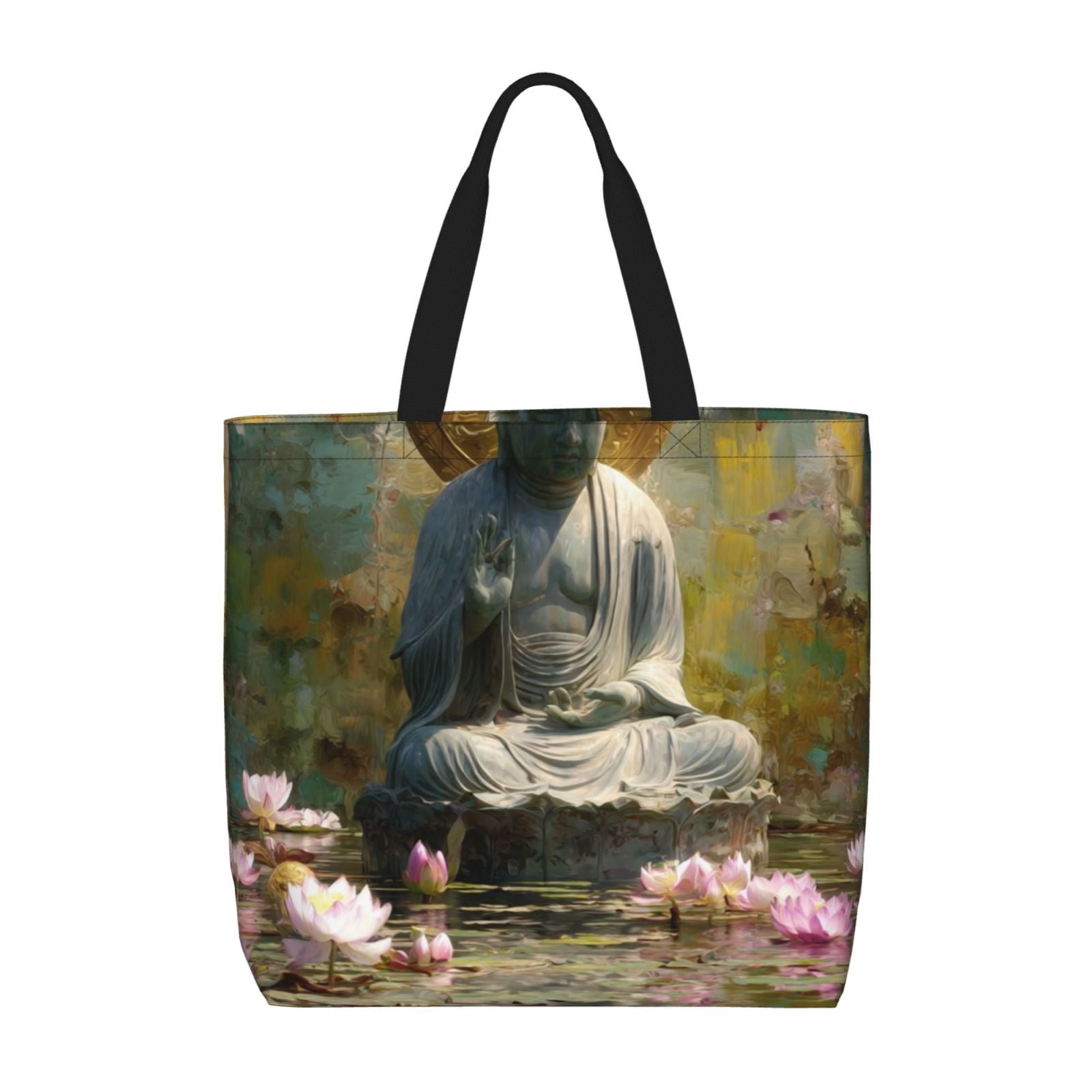 Juoritu Vintage Buddha Zen (4) Prints Tote Bag for Women – Durable Tote ...