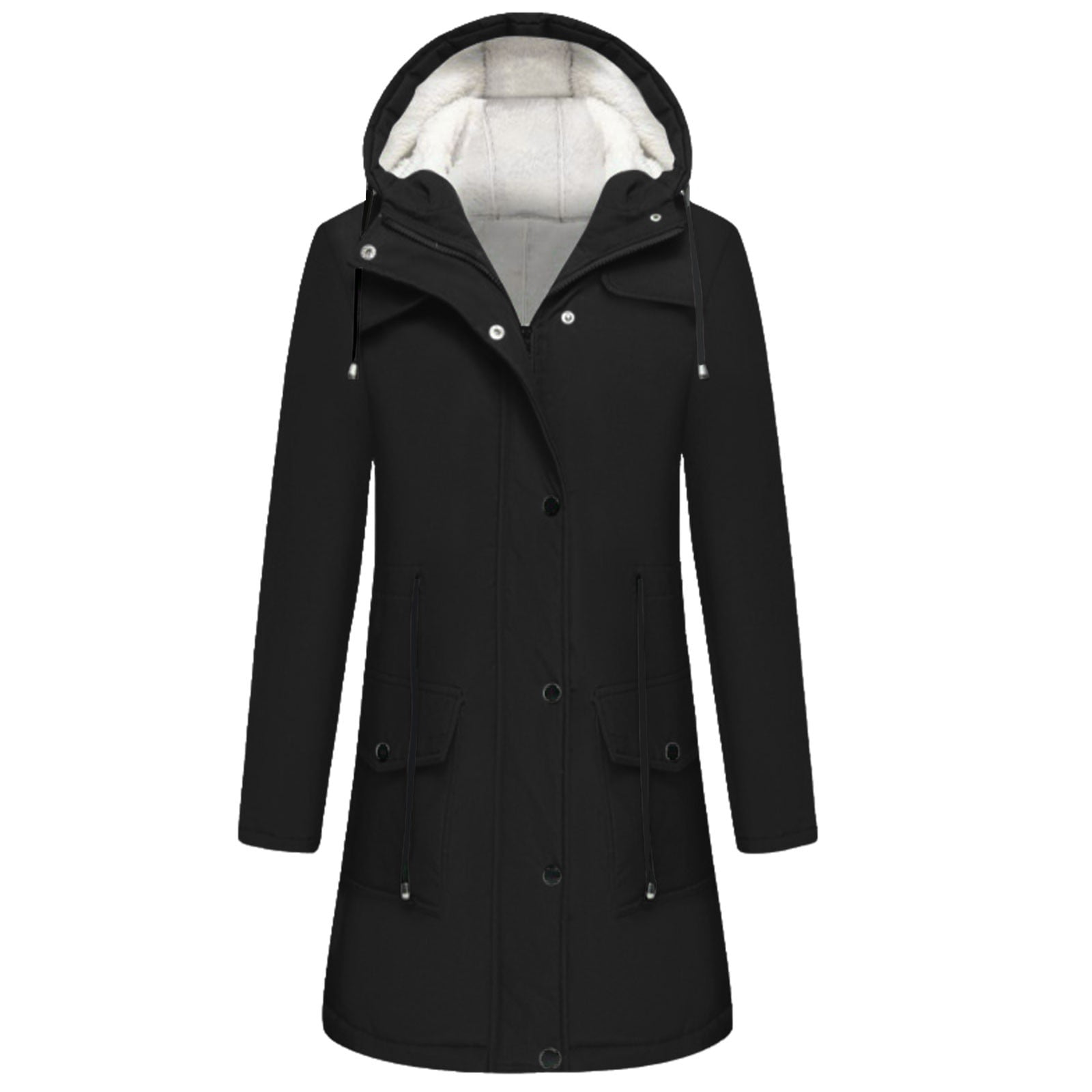 Juosiy Women Autumn and Winter Fleece Outdoor Jacket Fashion Solid ...