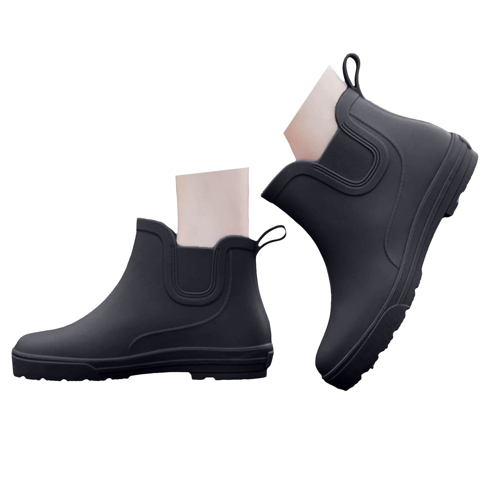 Juosiy Women's Short Rain Boots Water-proof Comfortable Insole ...