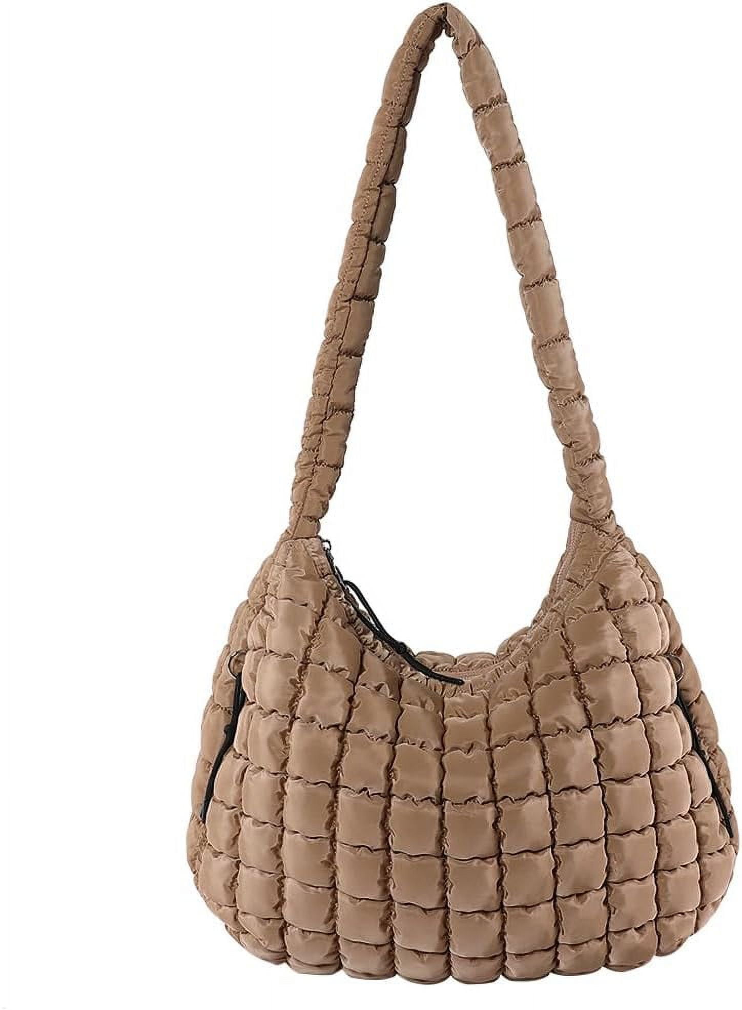 Juoxeepy Quilted Tote Bag Large Puffer Crossbody Bag Women Quilted Carryall Puffy Shoulder Bag ...
