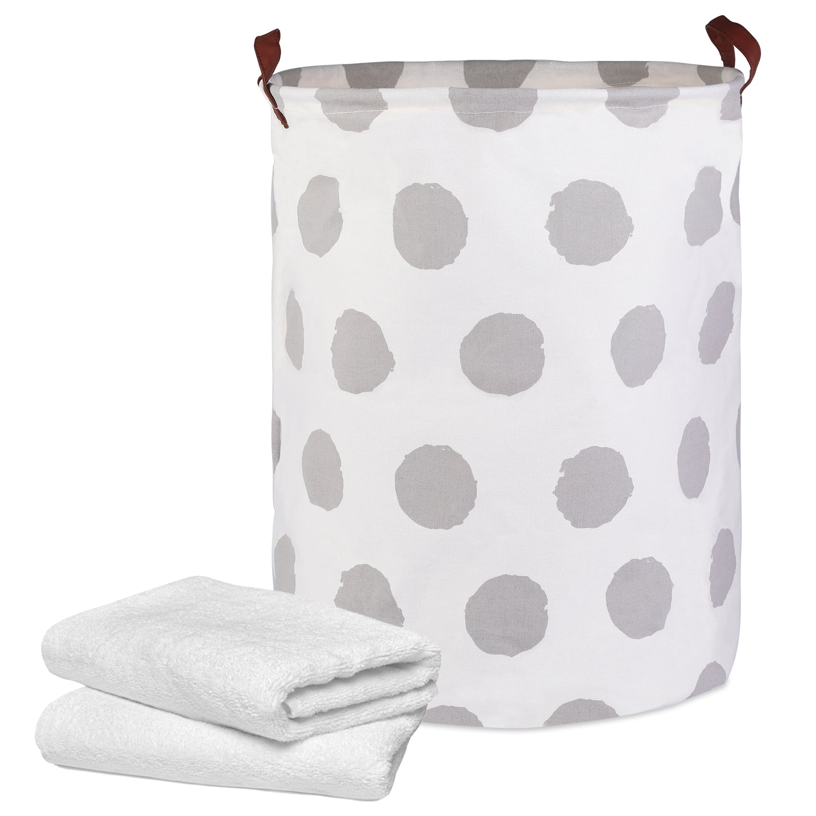 Jupean Large Sized Laundry Basket with Handle, Collapsible Laundry Bag ...
