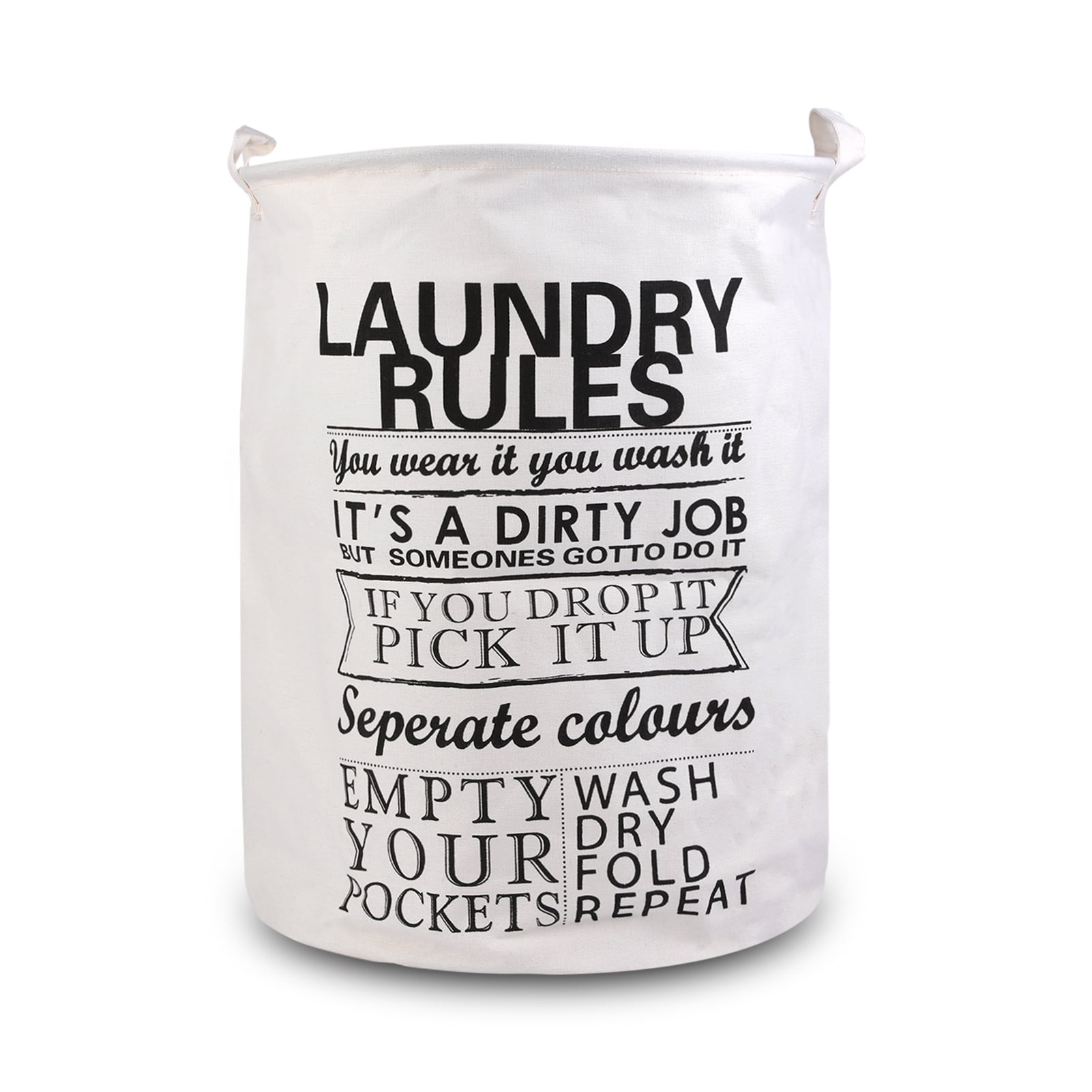 Jupean Large Sized Laundry Basket with Handle, Collapsible Laundry Bag ...