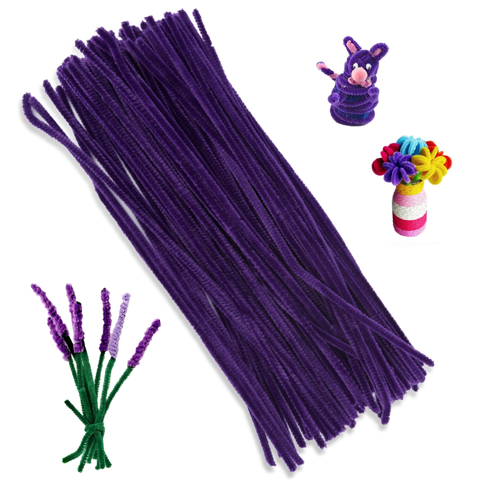 Jupean Pipe Cleaners, Easy to Bend and Form Art Pipe Cleaners for Kids ...