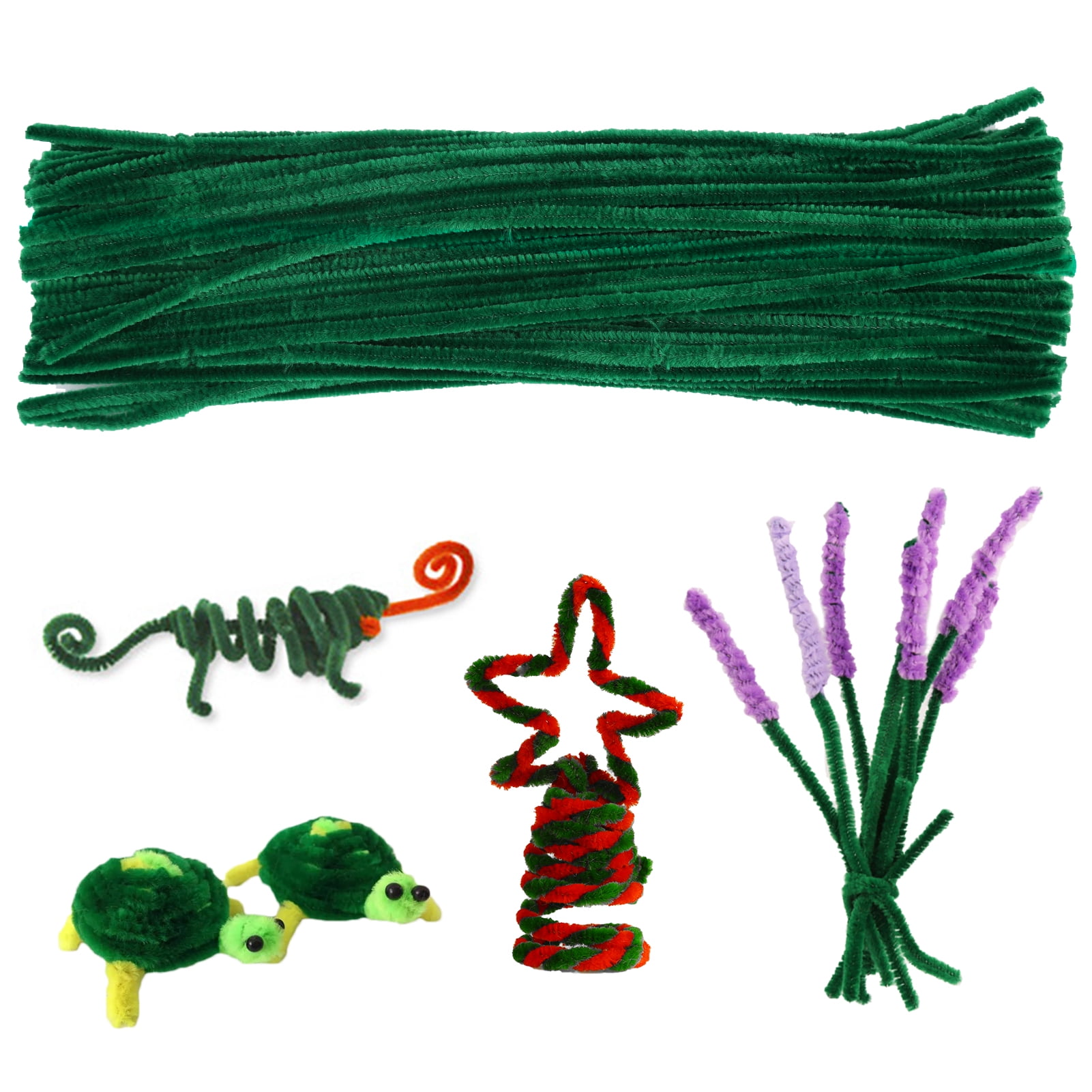Jupean Pipe Cleaners, Easy to Bend and Form Art Pipe Cleaners for Kids ...