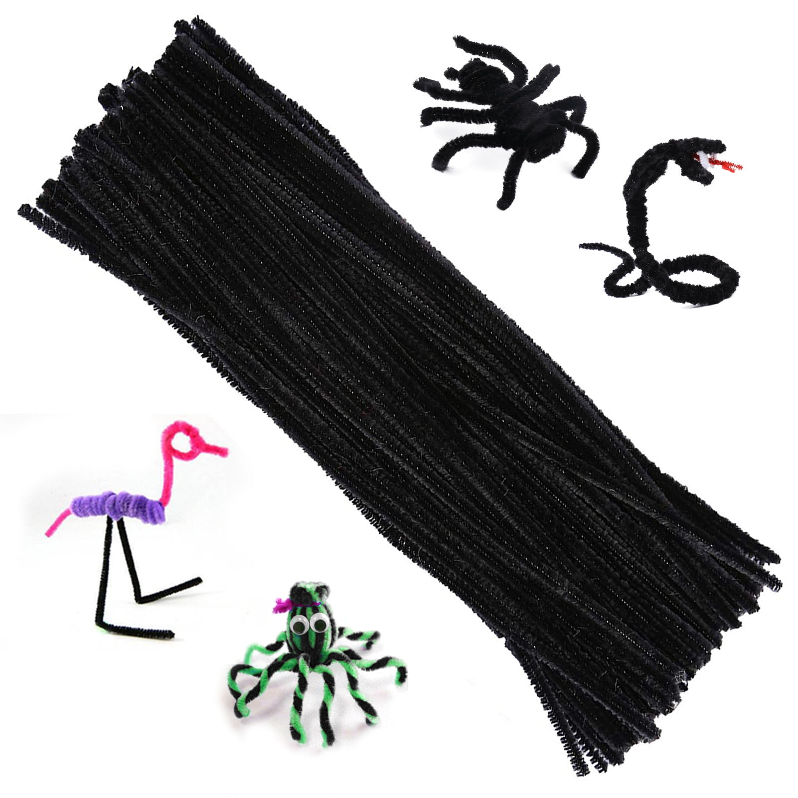 Jupean Pipe Cleaners, Easy to Bend and Form Art Pipe Cleaners for Kids ...