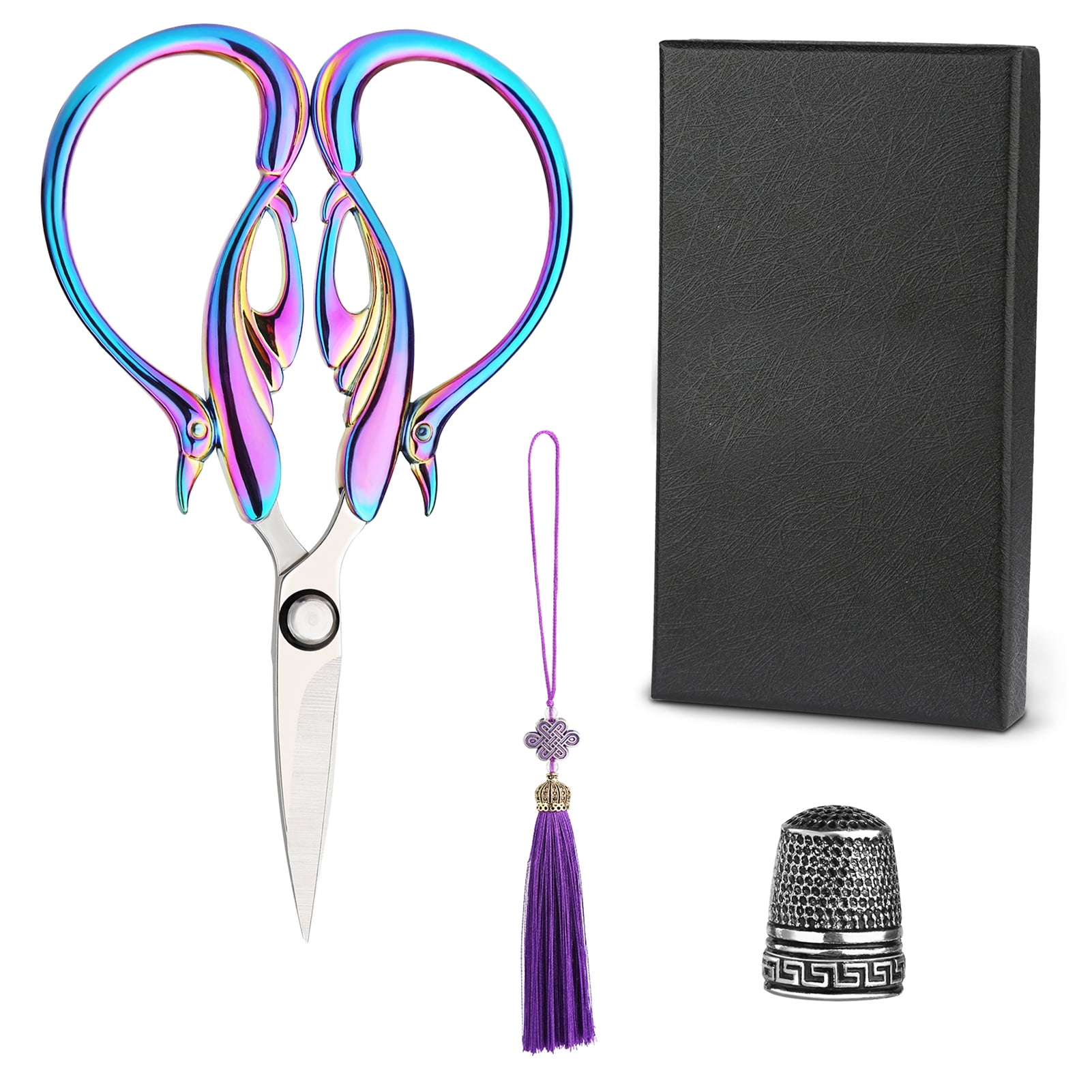 Jupean 3 Piece Vintage European Style Stainless Steel Scissors, Multi ...