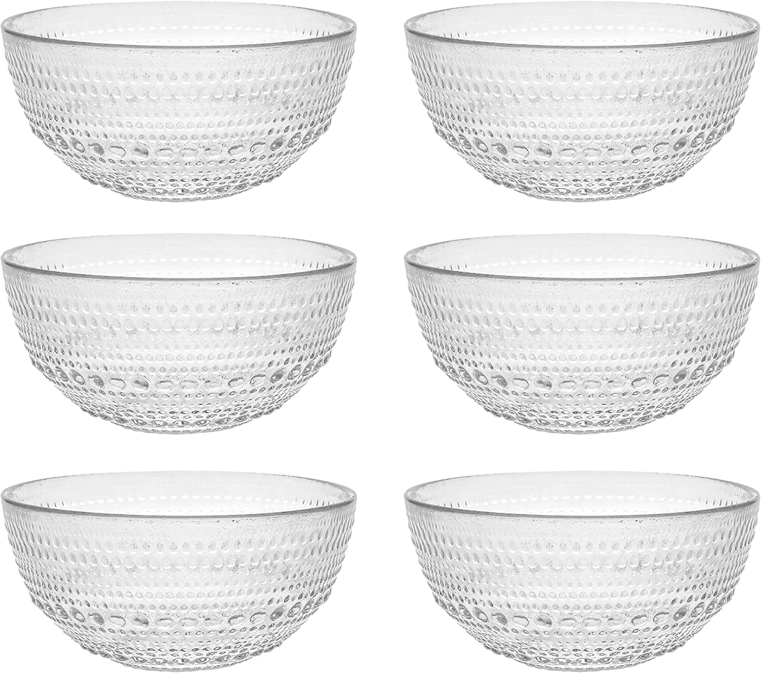 Jupiter Beaded Hobnail Glass Vintage Themed Dinnerware Set, 13.5 Ounce ...
