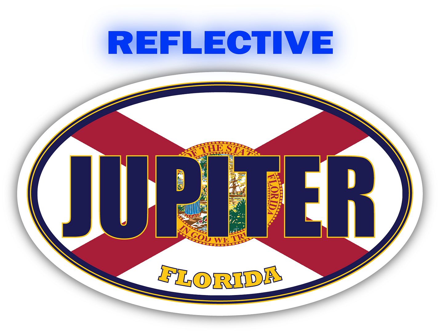 Jupiter City Florida State Flag | FL Flag Palm Beach County Oval State ...