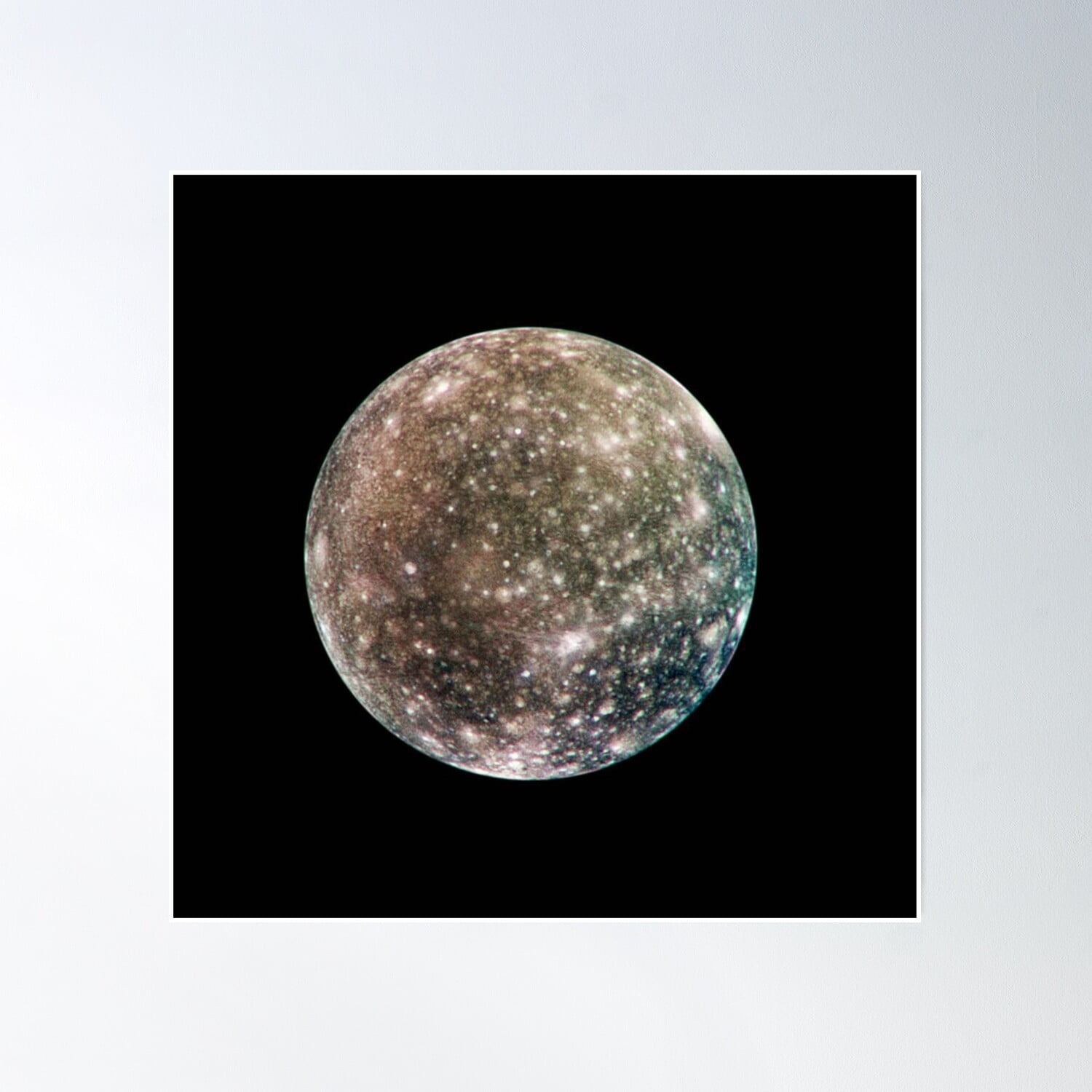 Jupiter'S Moon Callisto Poster Wall Art, Modern Wall Decor, 24x24 ...