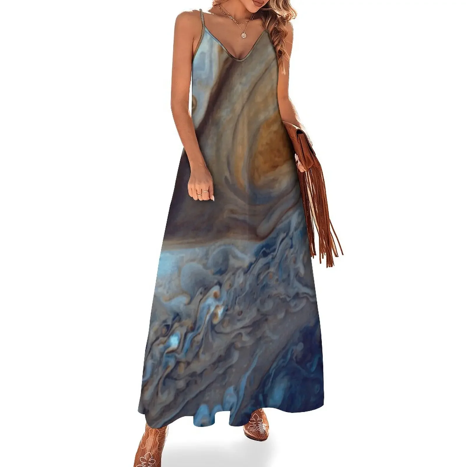 Jupiter's Clouds Sleeveless Dress chic and elegant woman dress short ...