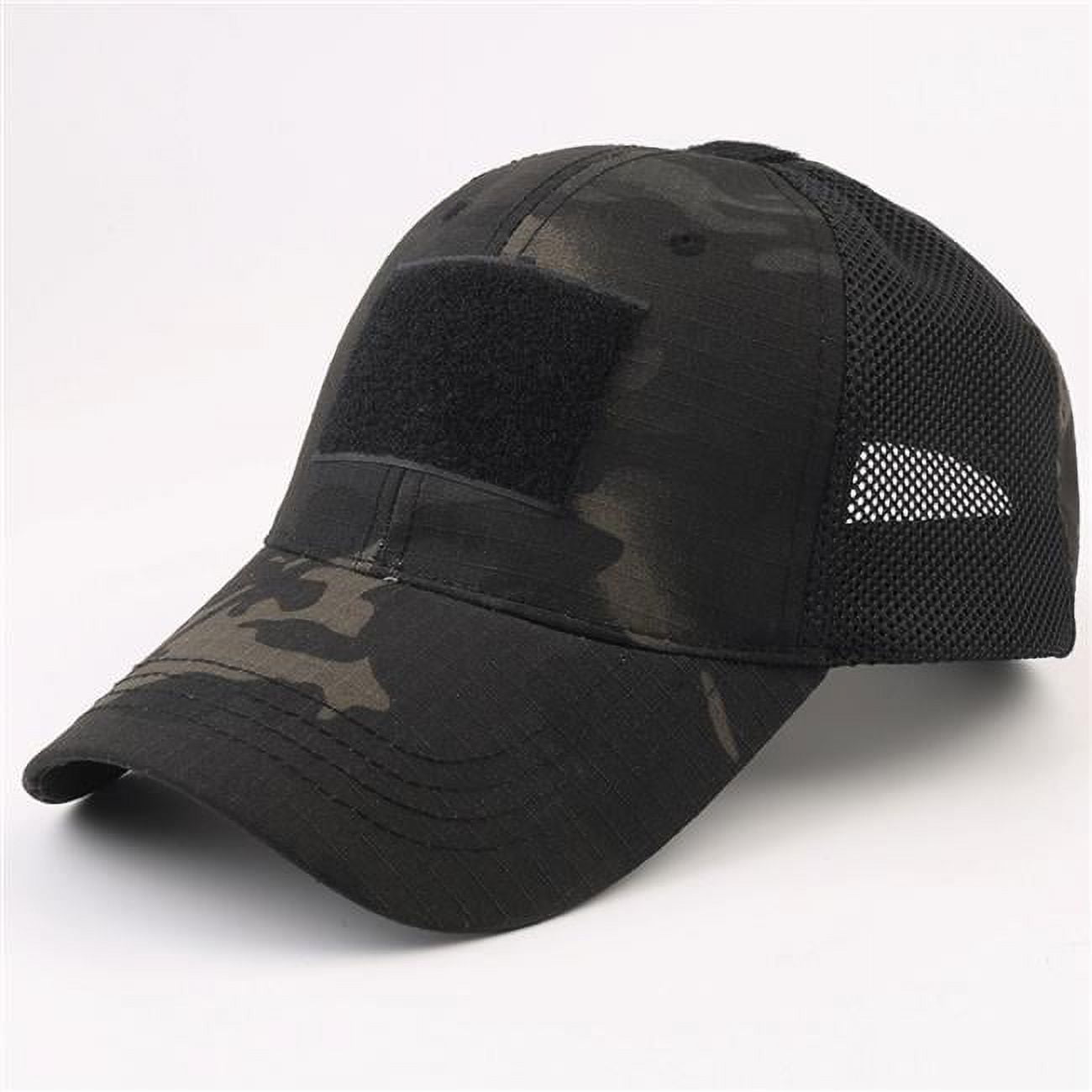 JupiterGear JG-HAT2-BLKCAMO Tactical Patch Hat, Hunting & Fishing Cap ...