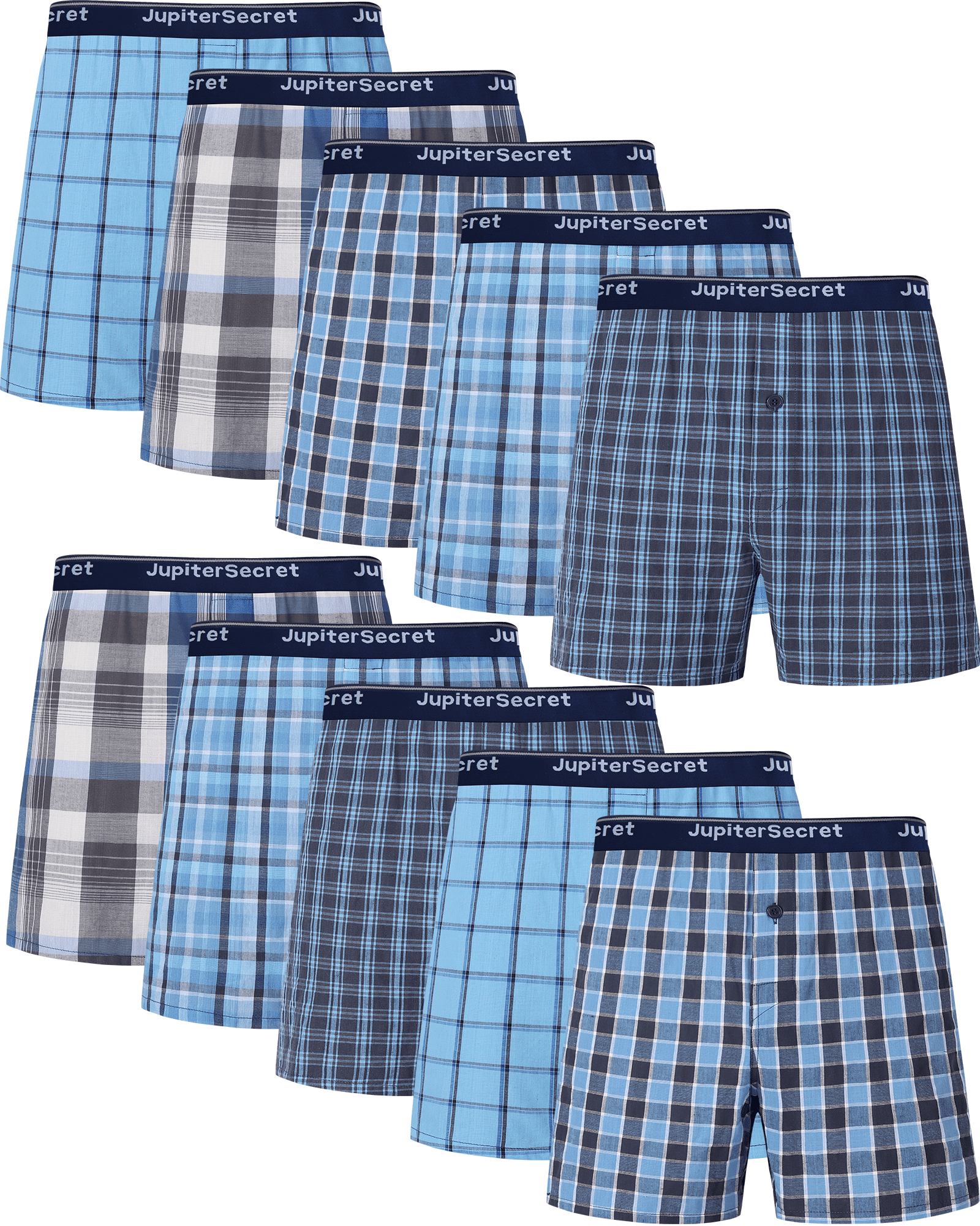 Onimisc Men's Boxer Shorts 100% Cotton Classic Plaid Woven Boxers for ...