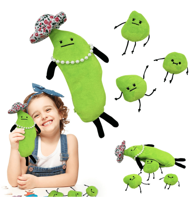 Jupxho Green Pea Plush for Fans, Secret Staycation Pillow Stuffed ...