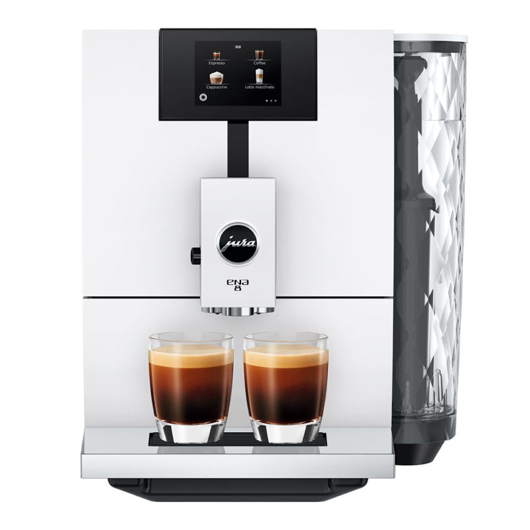 Jura ENA 8 Ground Coffee Espresso Maker - Nordic White Automatic Coffee ...