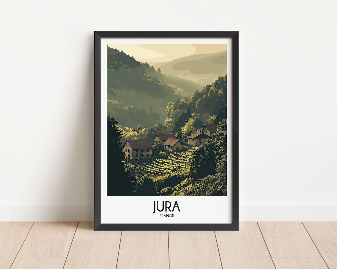 Jura France Poster Vintage Style Scenic Wall Art Print, Unframed Poster ...