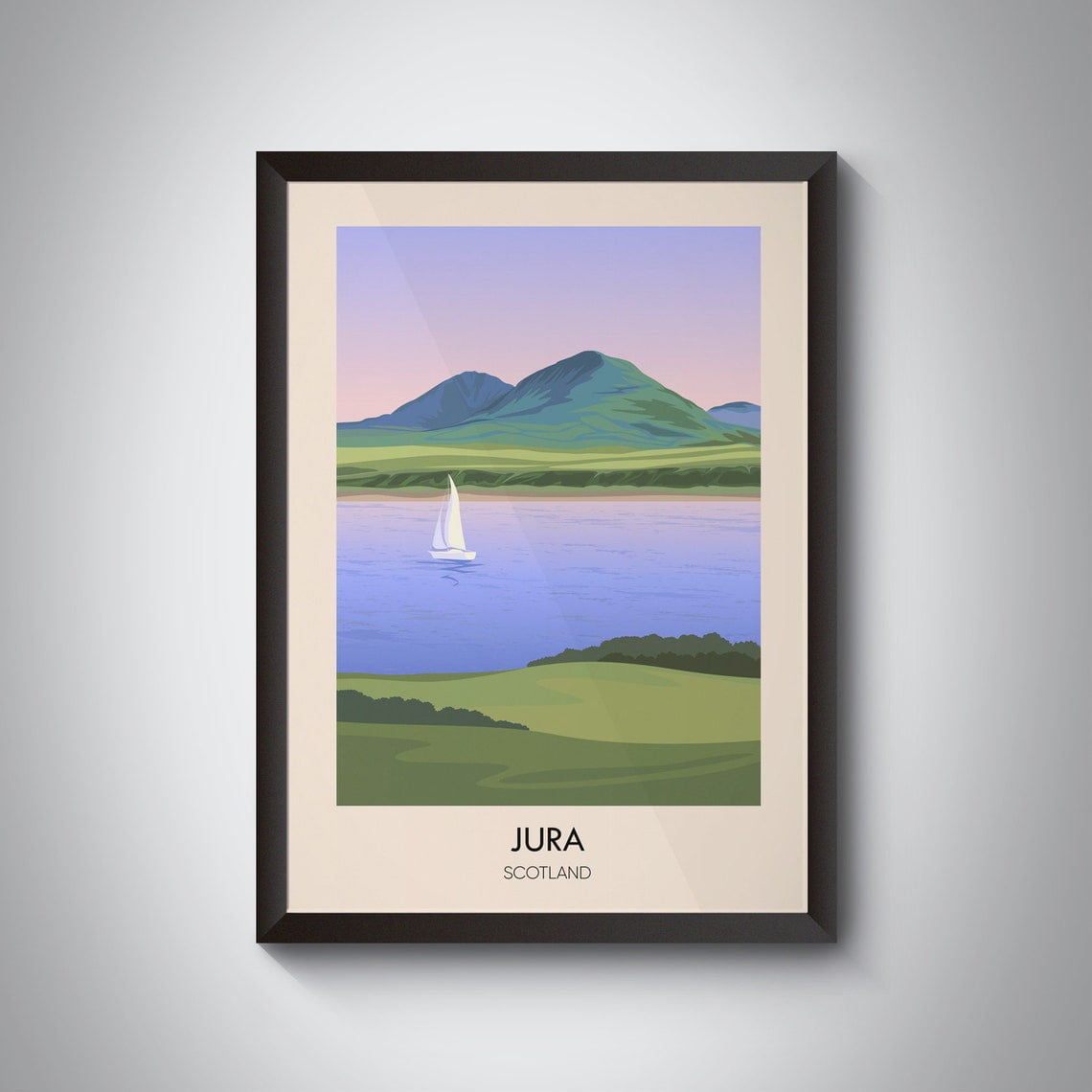 Jura Poster, Scotland, Inner Hebrides, Islay, Craighouse, Scottish ...